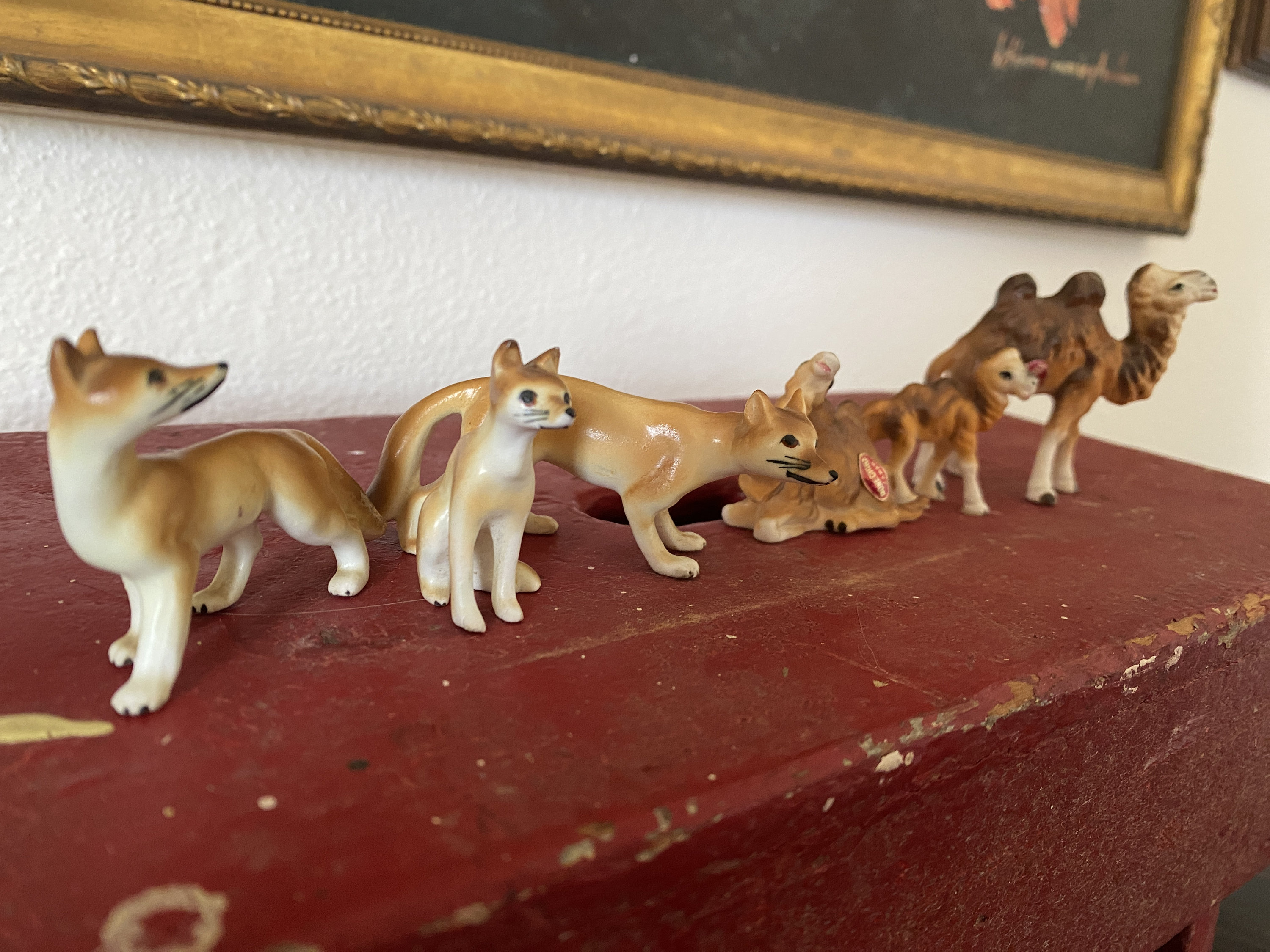 Vintage Bone China Miniatures Vintage Miniature Fox Family Vintage ...