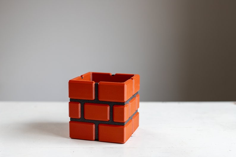 3D Printed Super Mario Flower Brick Planter | Various Sizes - Etsy