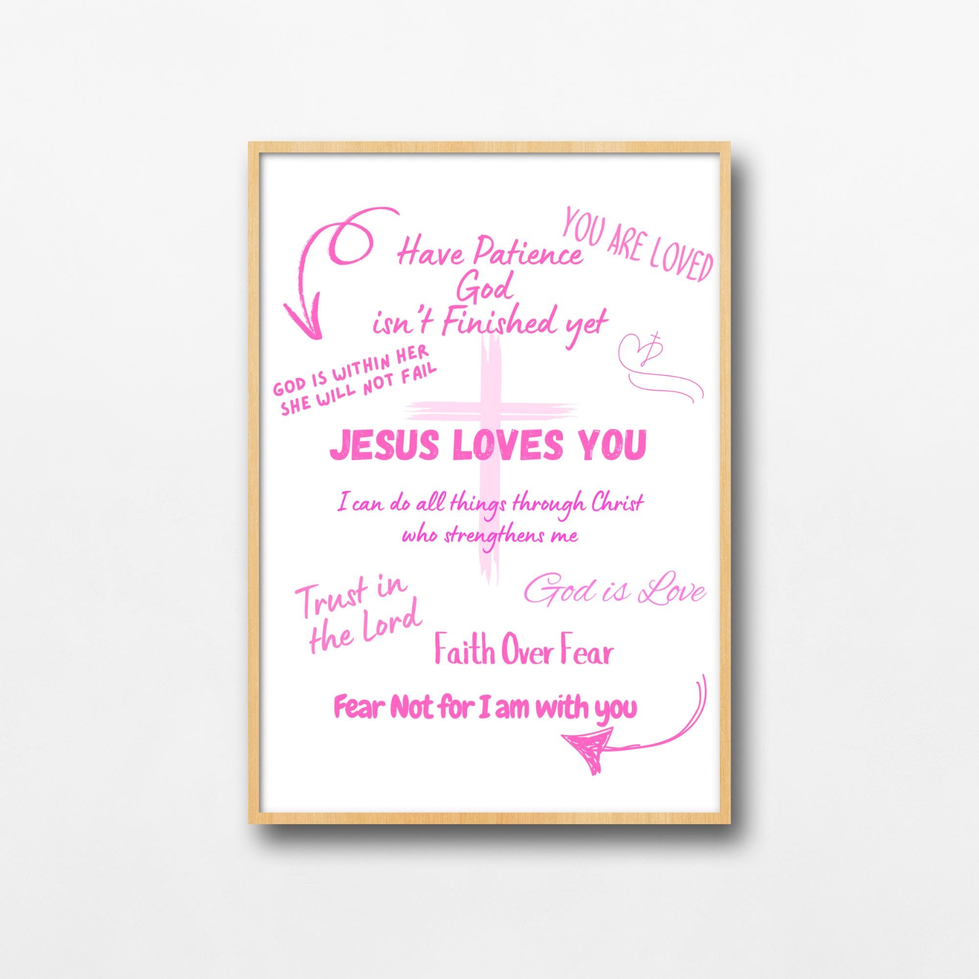 Christian Wall Art Christian Poster for Dorm Room Teen Poster Jesus ...