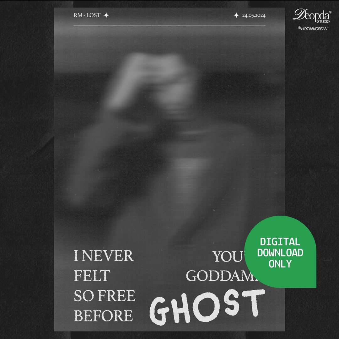 RM Poster, BTS Digital Poster, Lyrics Wall Art, Kpop Aesthetic Wall ...