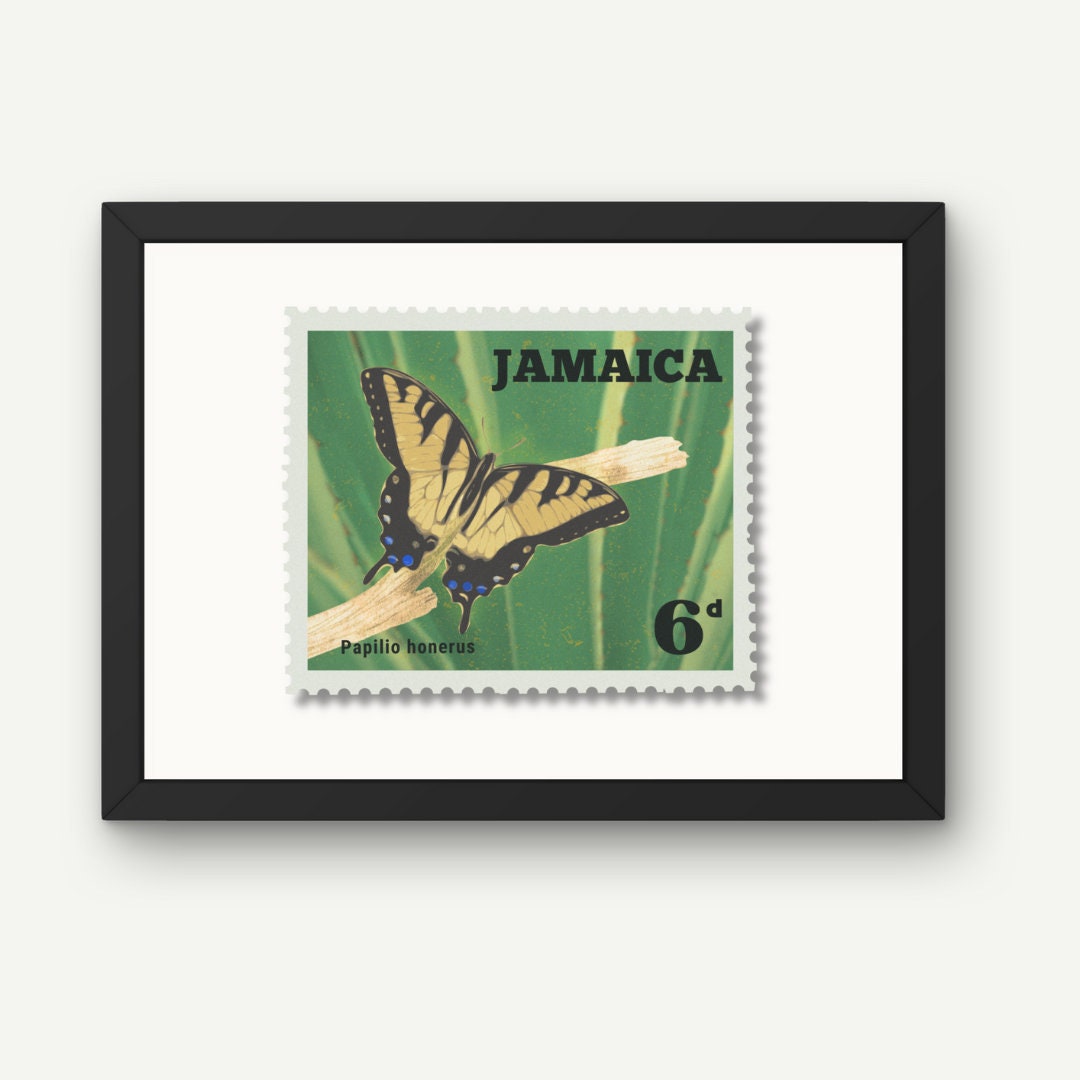 Vintage Jamaica Postage Stamp Digital Print Download Landscape ...