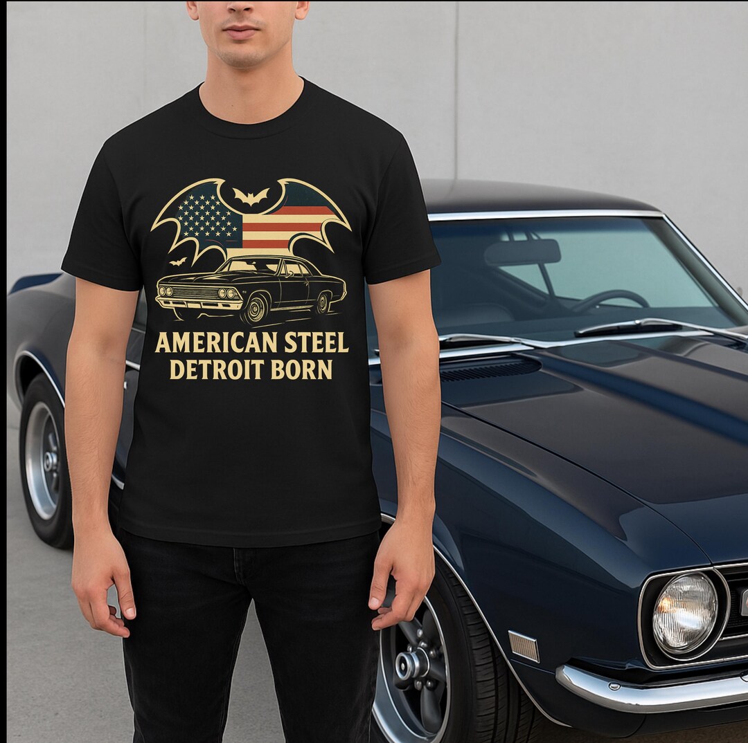 Detroit Muscle Car T-shirt: 1966 Chevelle, American Flag Graphic - Etsy