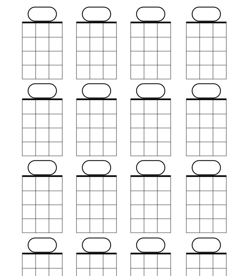 Blank Ukulele Chord Boxes 4x4 Landscape - Etsy