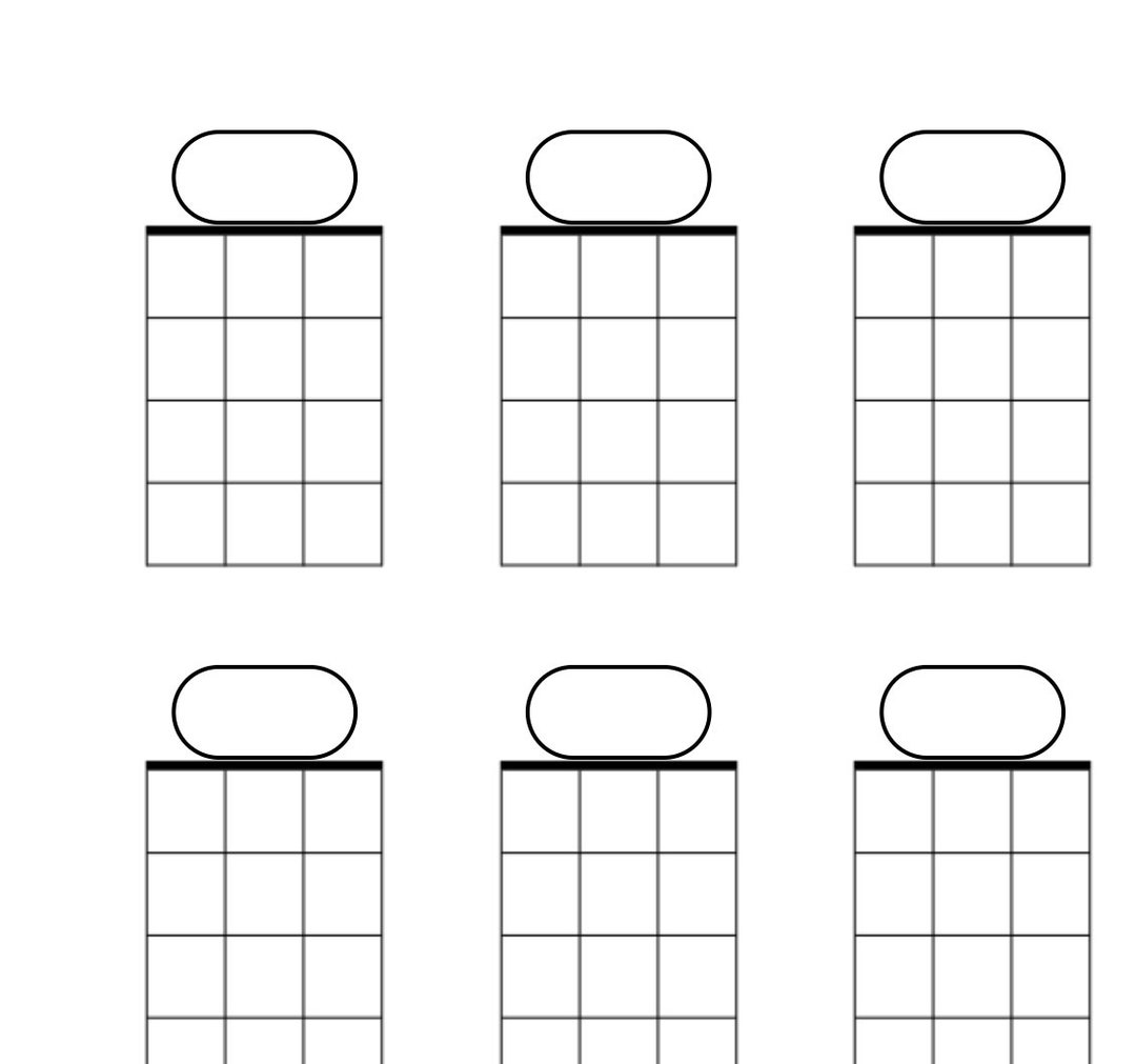 Blank Ukulele Chord Boxes Horizontal - Etsy