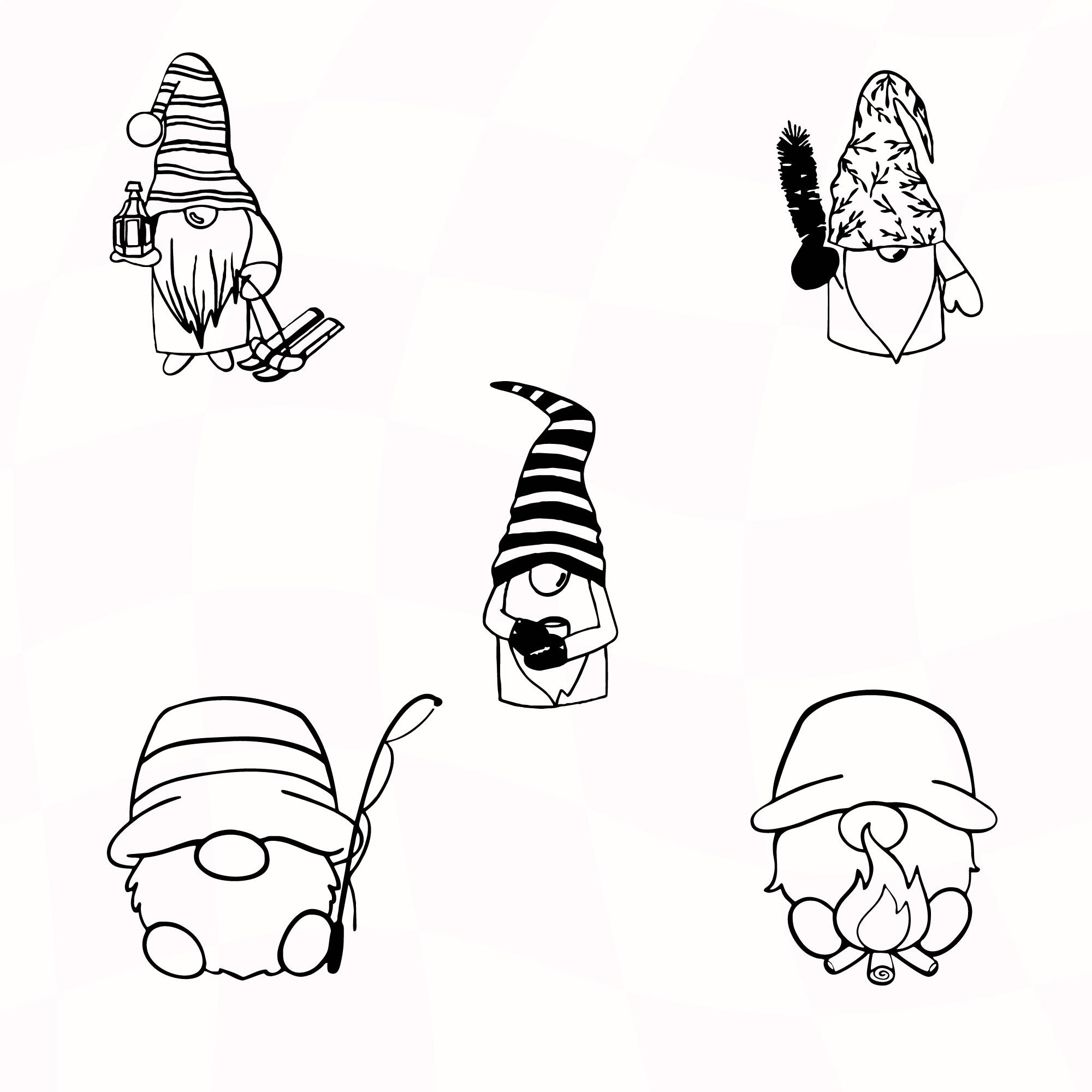 Gnome Svg Bundle, Christmas Gnome Clipart for Cricut, Gnome Silhouette ...