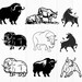 Musk Ox Svg Bundle, Musk Ox Svg, Musk Ox Clipart, Musk Ox Head Svg, Cow ...