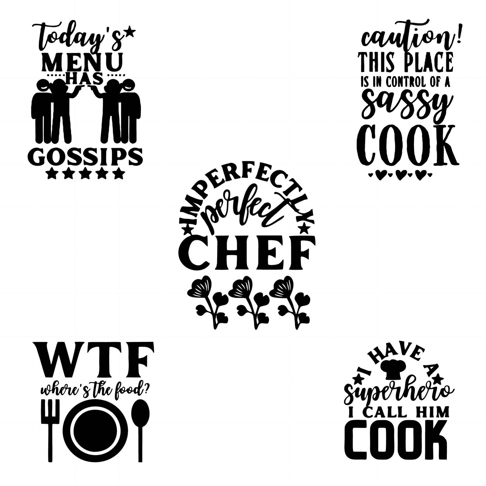 Kitchen Svg Bundle, Kitchen Clipart for Cricut, Kitchen Quotes ...