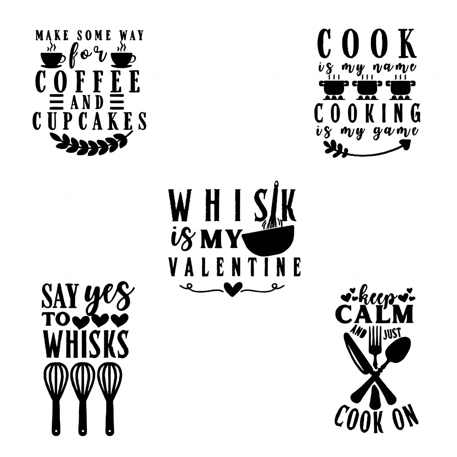 Kitchen Svg Bundle, Kitchen Clipart for Cricut, Kitchen Quotes ...