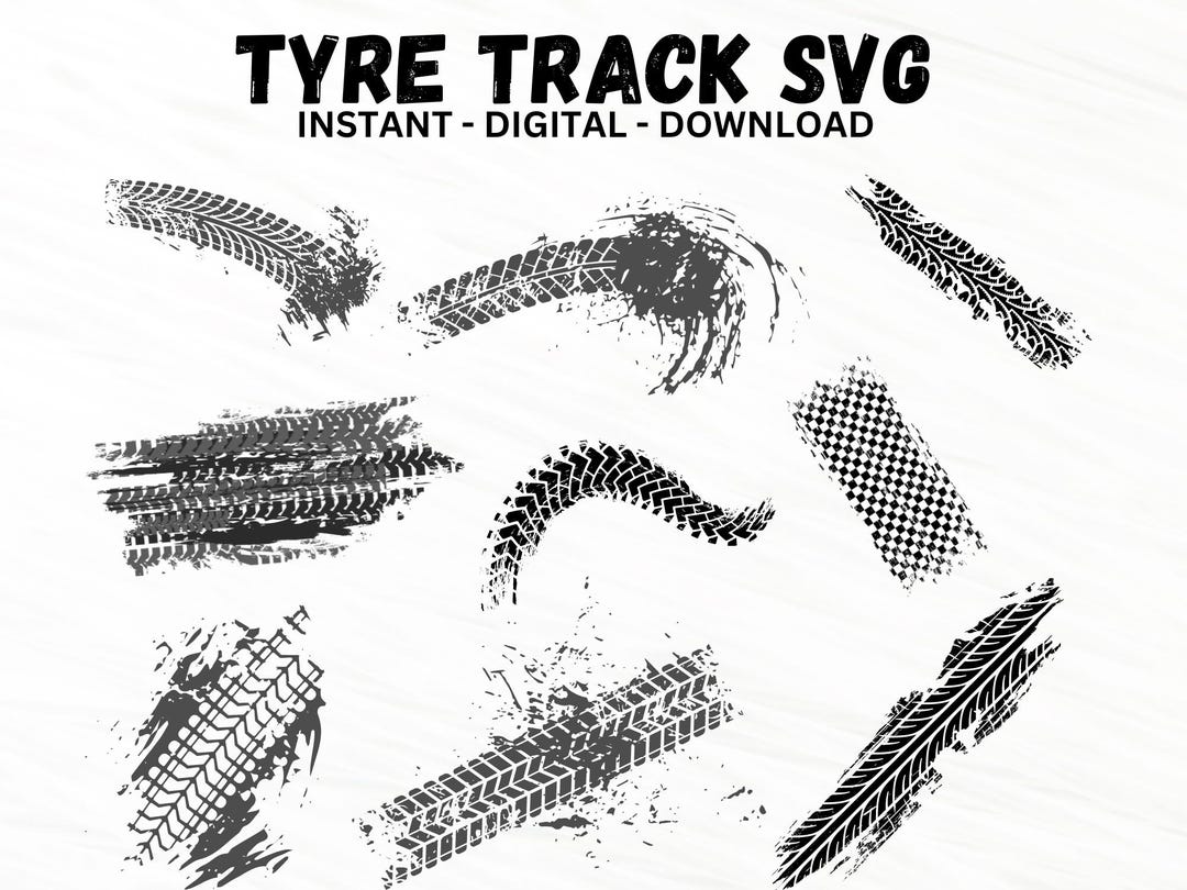 Tire Track SVG, Tire Tracks Svg Bundle, Tire Track Pattern SVG, Tire ...