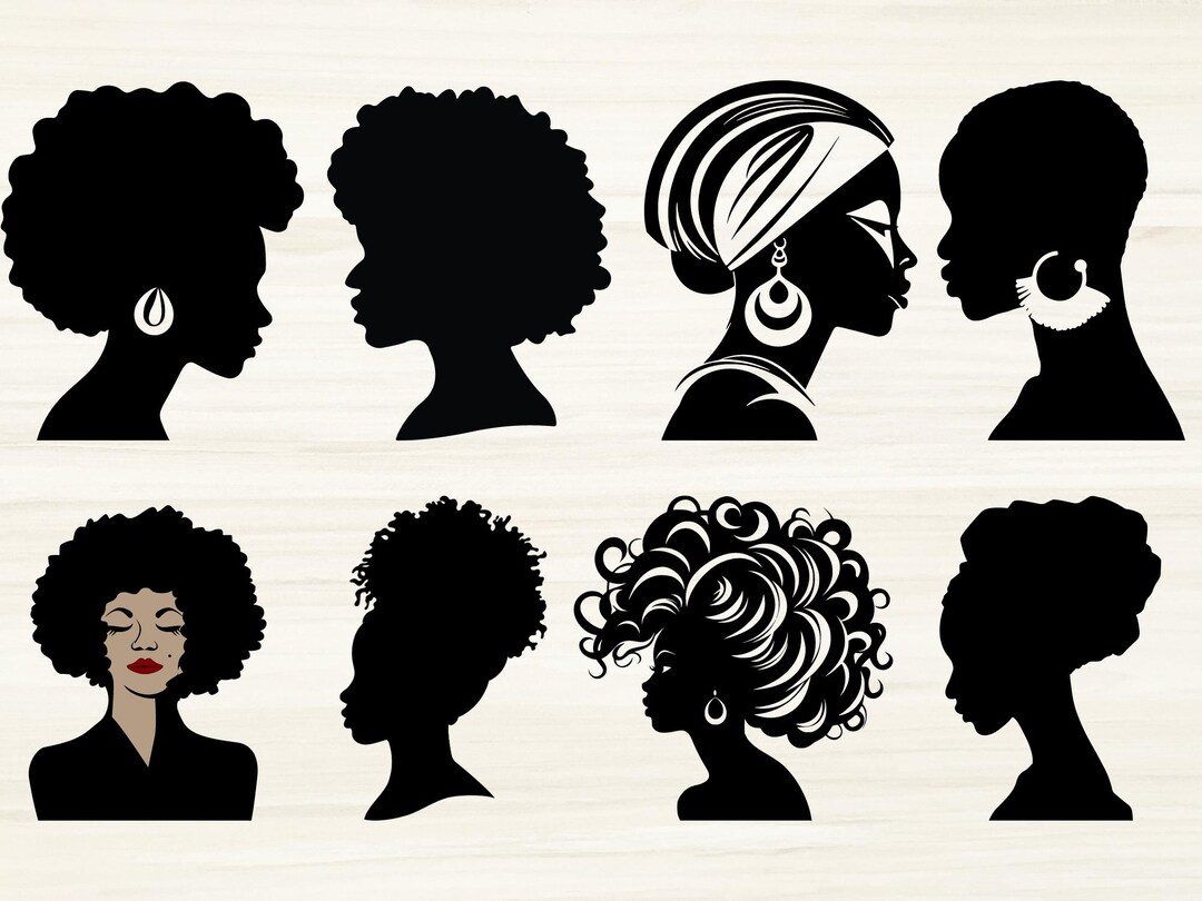 Afro Women Svg Bundle, Afro Women Svg, Afro Women Cricut, Afro Women ...