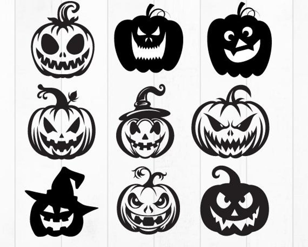 Creepy Halloween Svg Bundle, Spooky Pumpkins, Creepy Bats Svg, Spooky ...