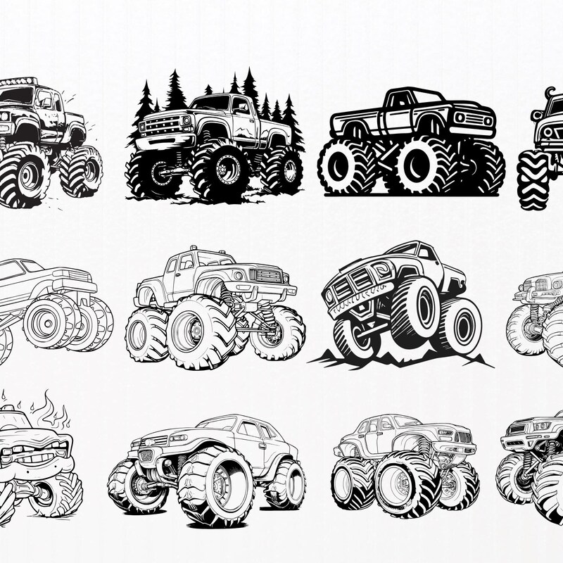 Monster Jam Svg - Etsy