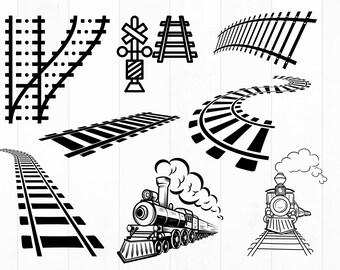 Train Tracks SVG Bundle, Train Tracks Vector, Train Tracks Design ...
