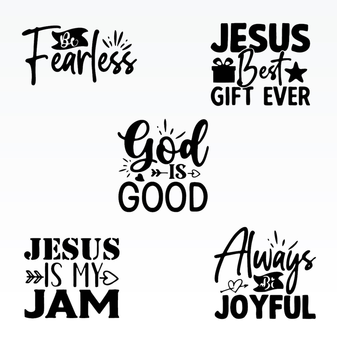 Christian Svg Bundle, Faith Clipart for Cricut, Bible Verse Silhouette ...