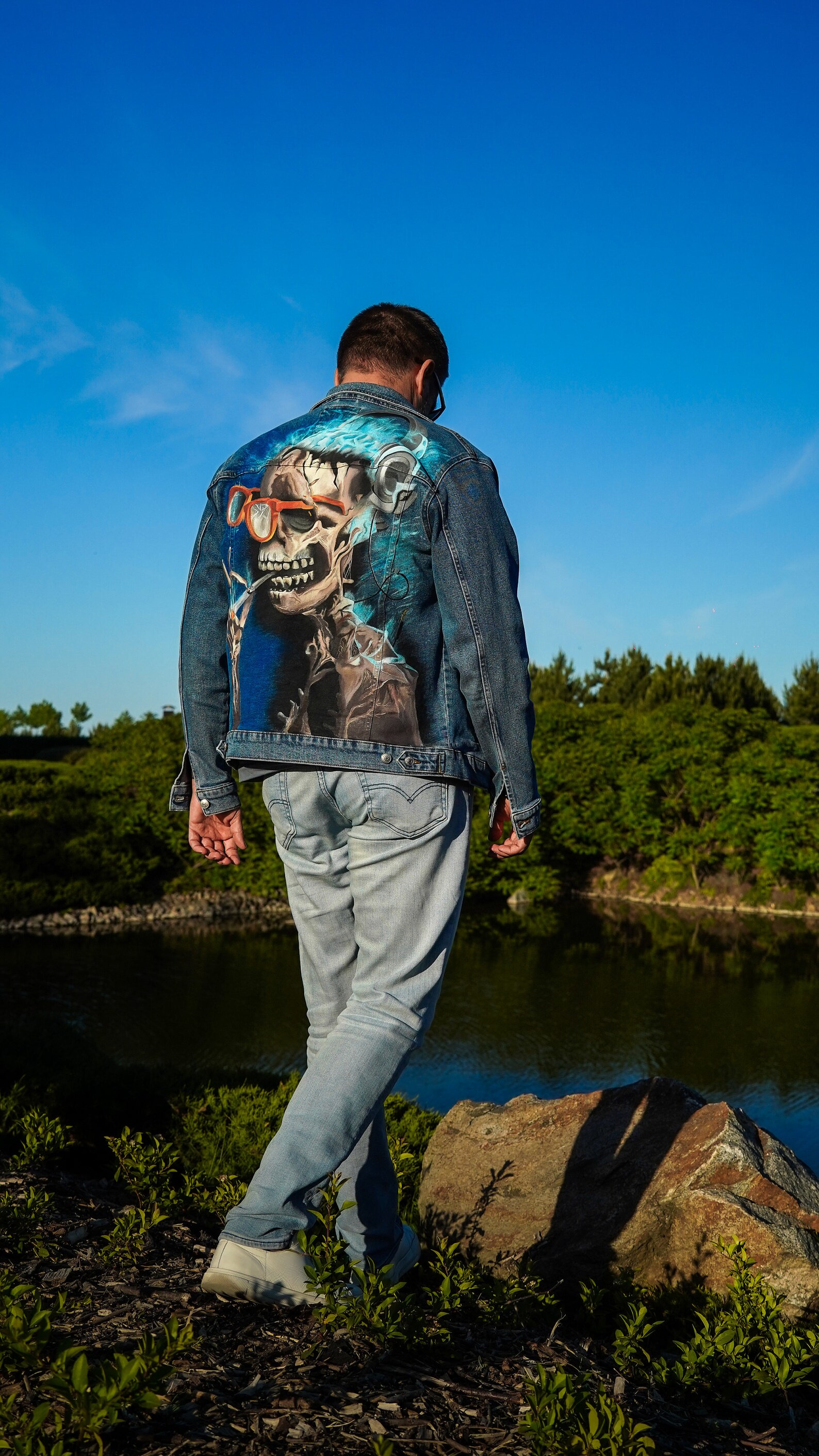 Custom Denim, Custom Hand Painted Denim Jacket, Painted Denim, Custom ...