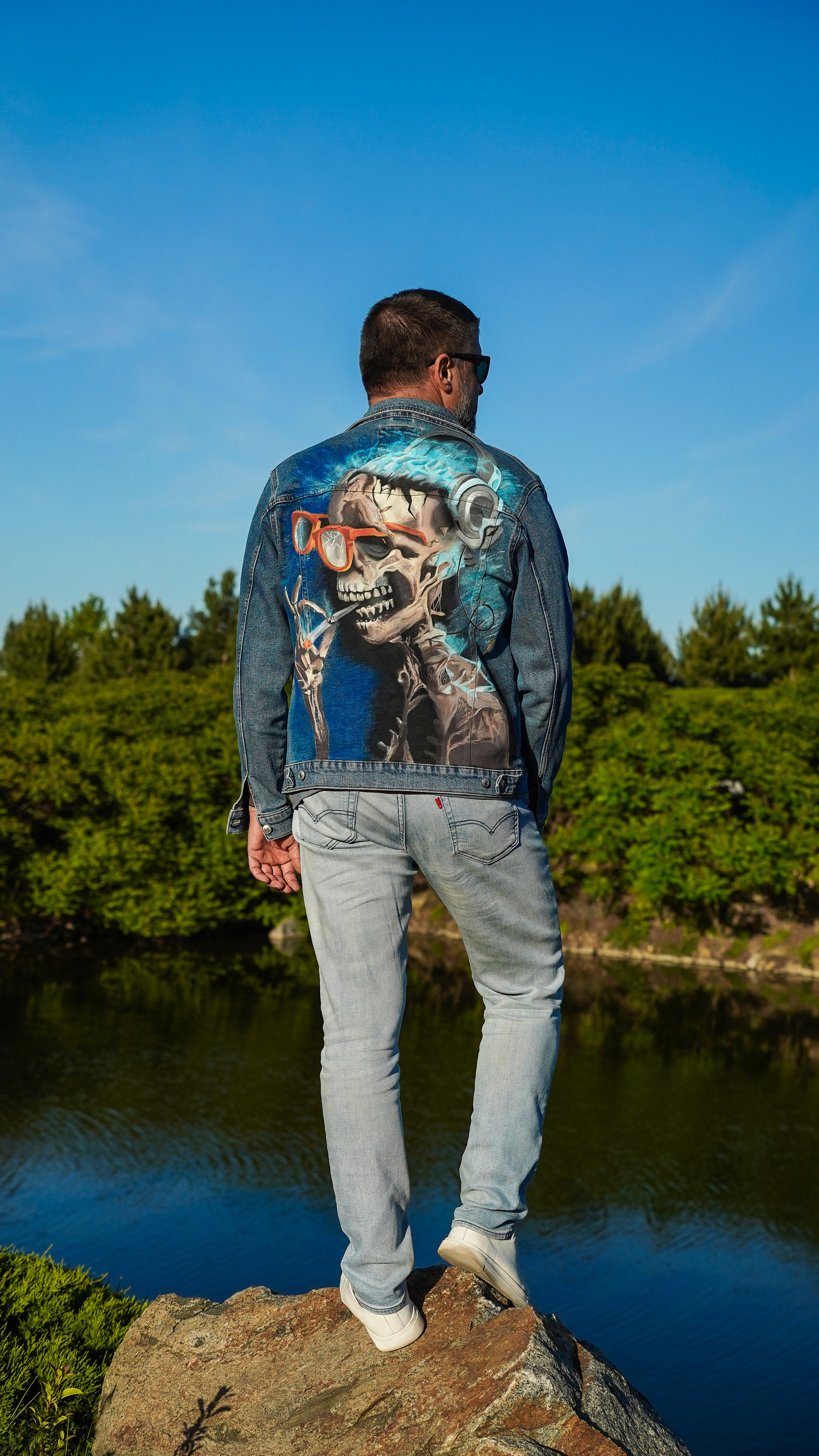 Custom Denim, Custom Hand Painted Denim Jacket, Painted Denim, Custom ...