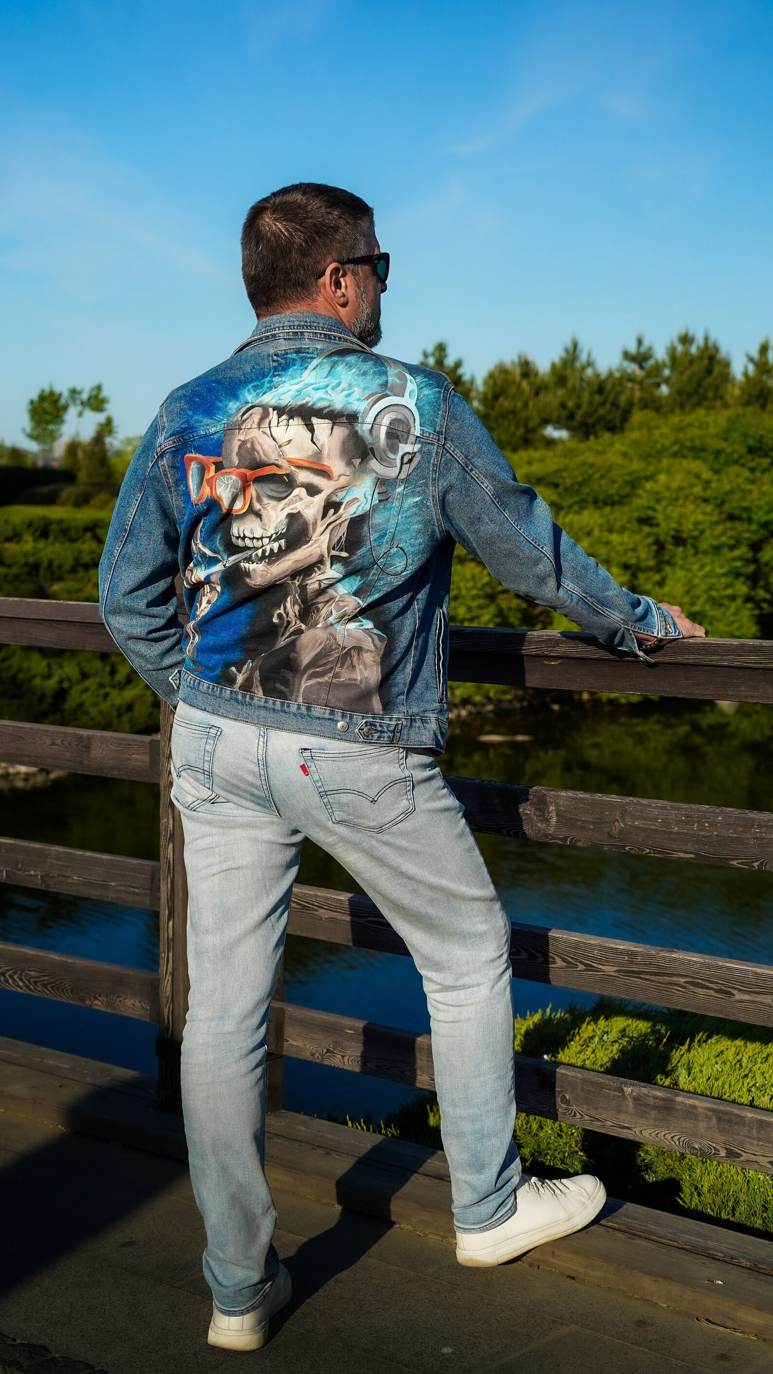 Custom Denim, Custom Hand Painted Denim Jacket, Painted Denim, Custom ...