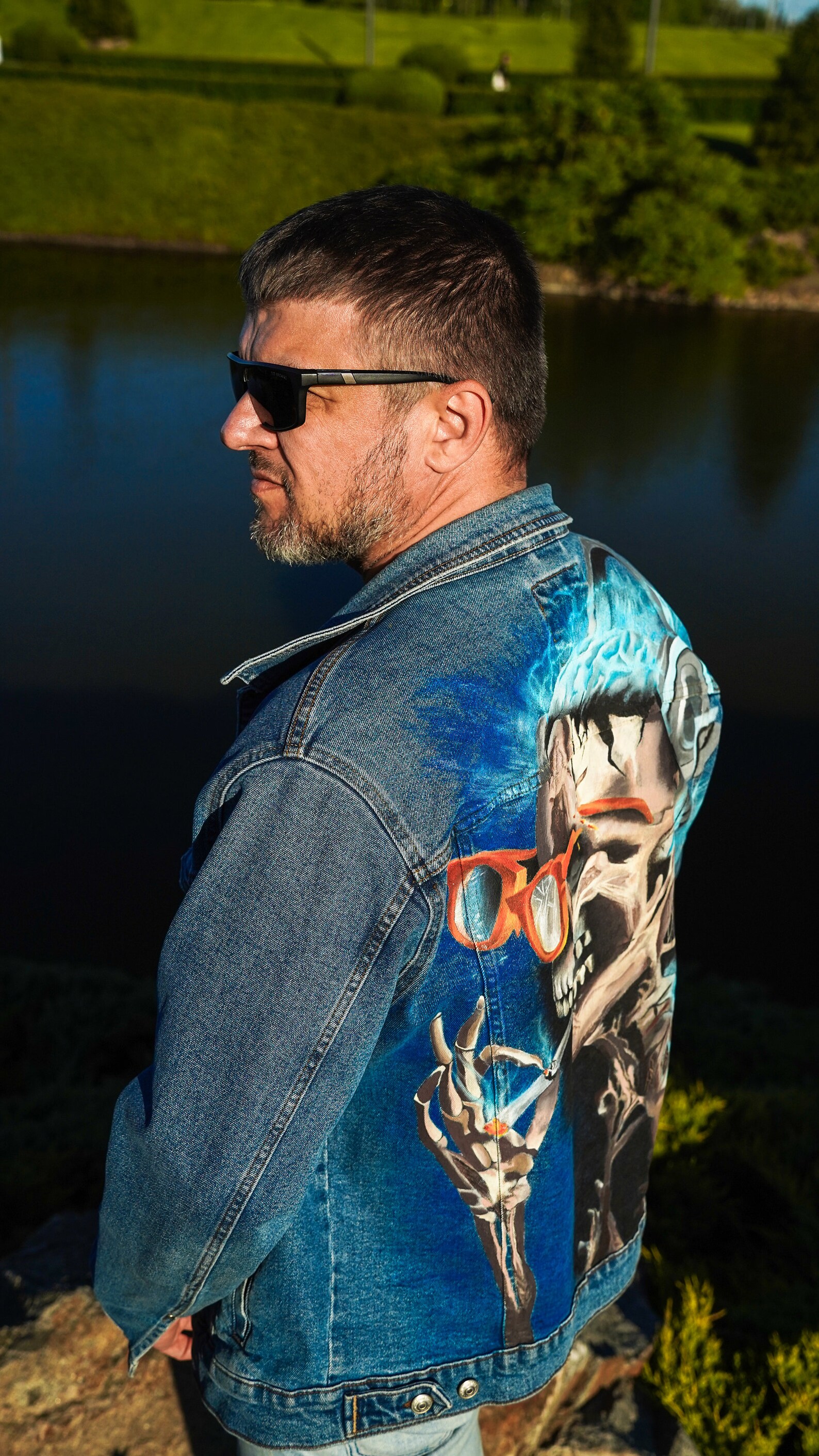 Custom Denim, Custom Hand Painted Denim Jacket, Painted Denim, Custom ...