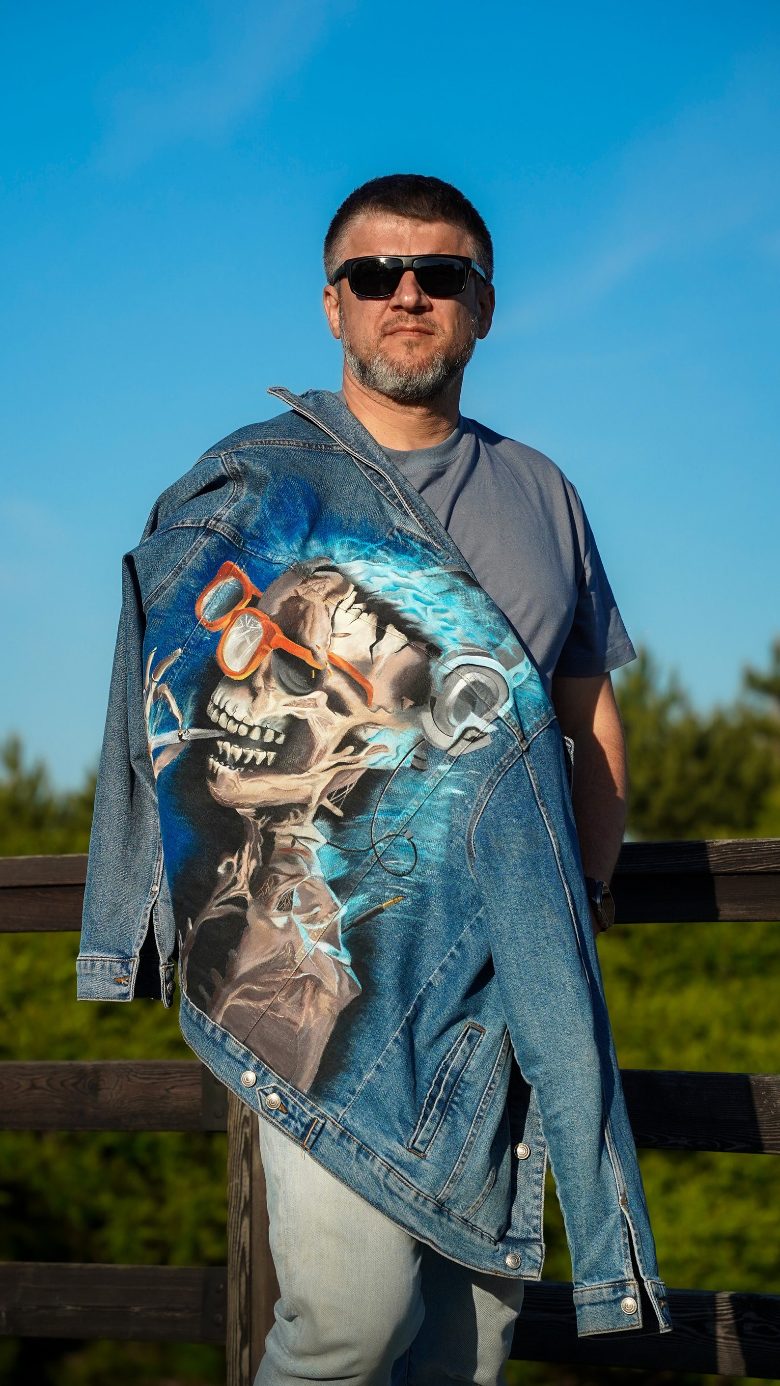 Custom Denim, Custom Hand Painted Denim Jacket, Painted Denim, Custom ...