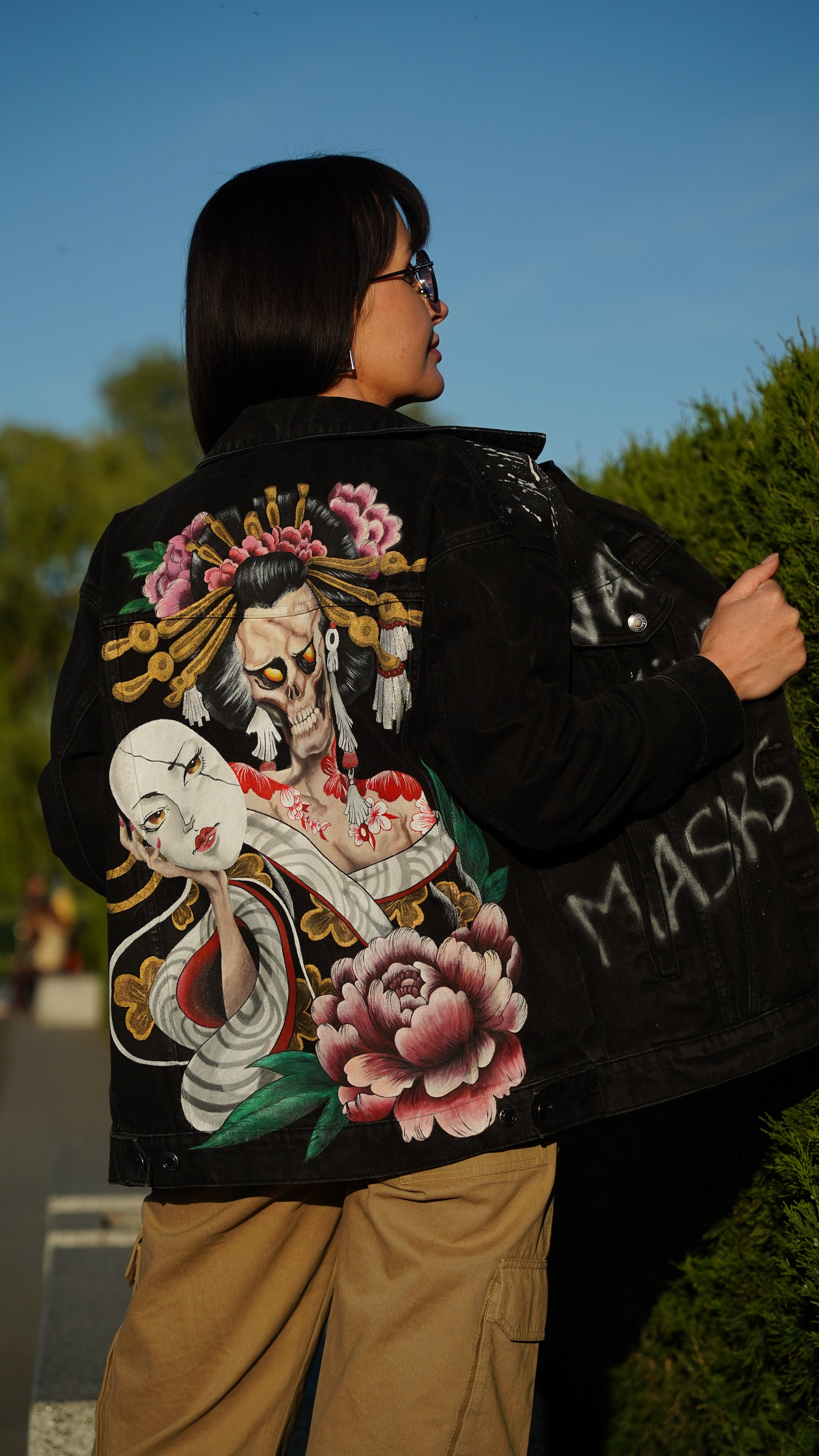 Custom Denim, Custom Hand Painted Denim Jacket, Painted Denim, Custom ...