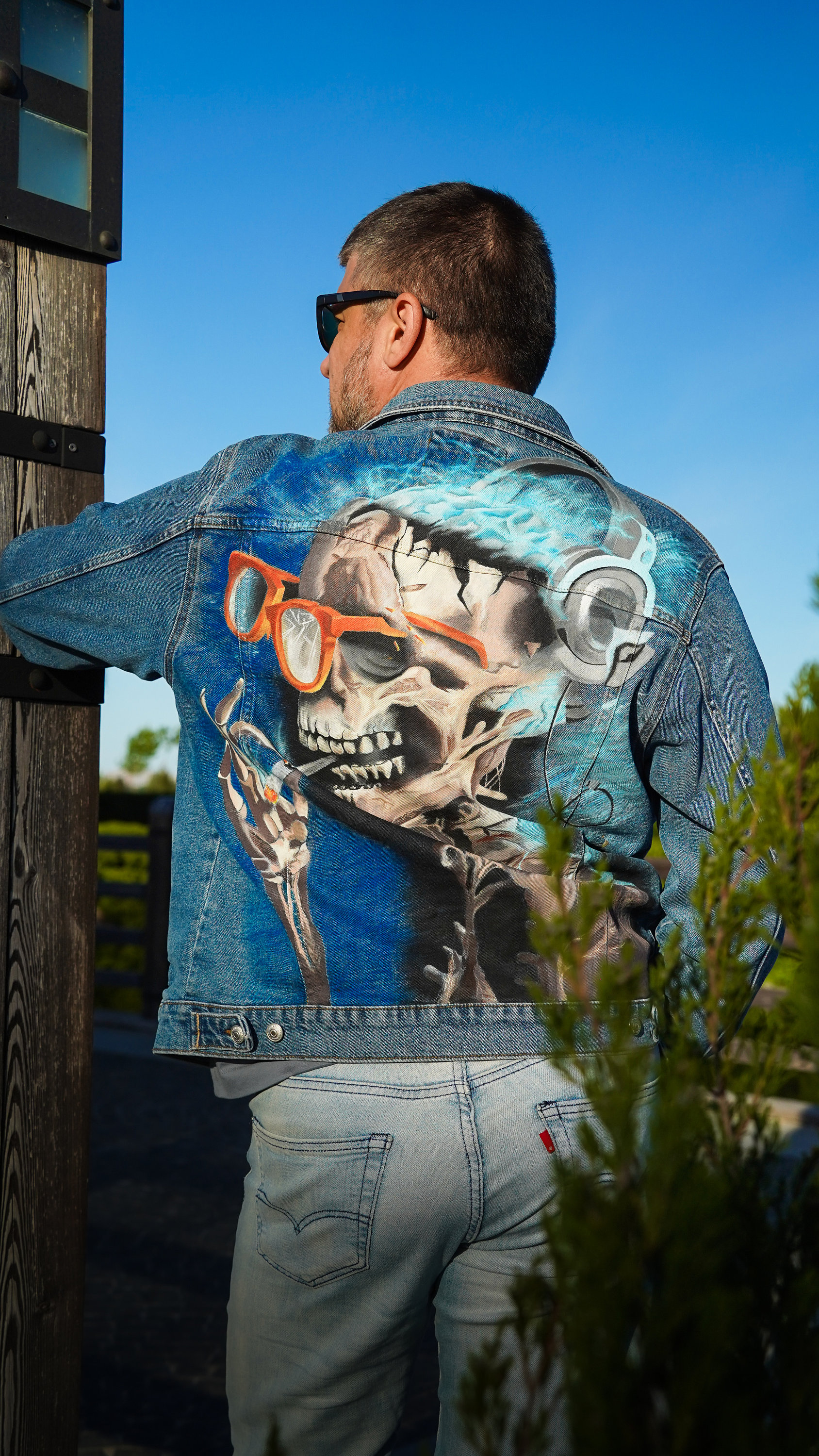 Custom Denim, Custom Hand Painted Denim Jacket, Painted Denim, Custom ...