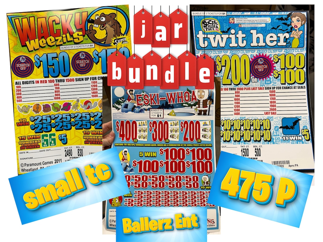 Jar Ticket Bundle - Etsy