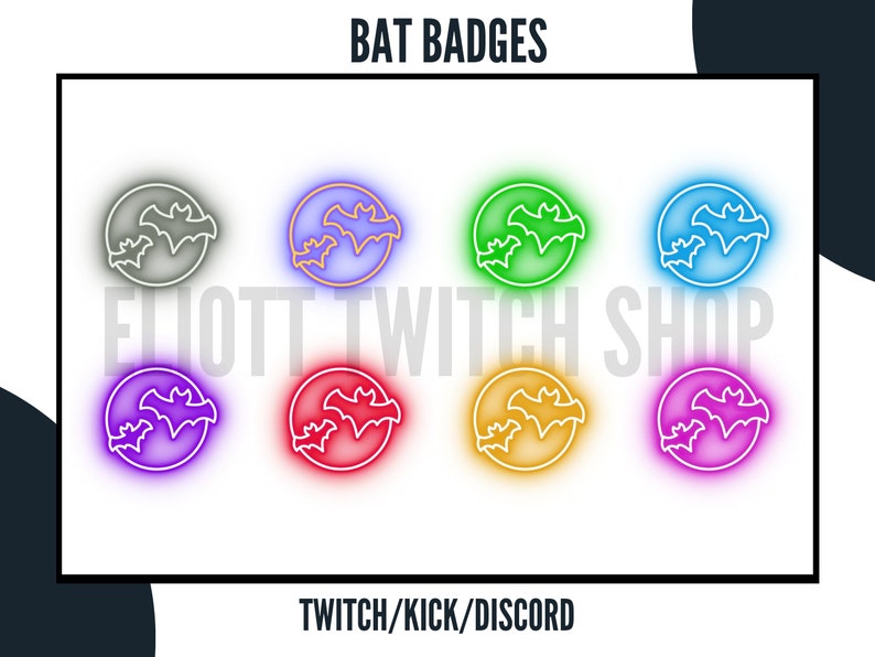 Bat Badges Sub Badges for Twitch Stream Sub & Bit Badges Bird Sub ...