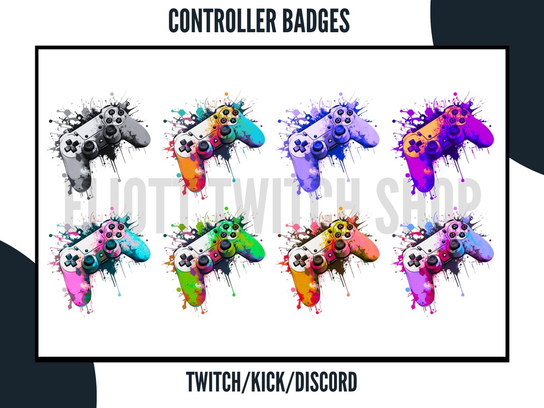 Twitch Controller Badges Console Sub Badges Cheer-bit Badges Twitch ...