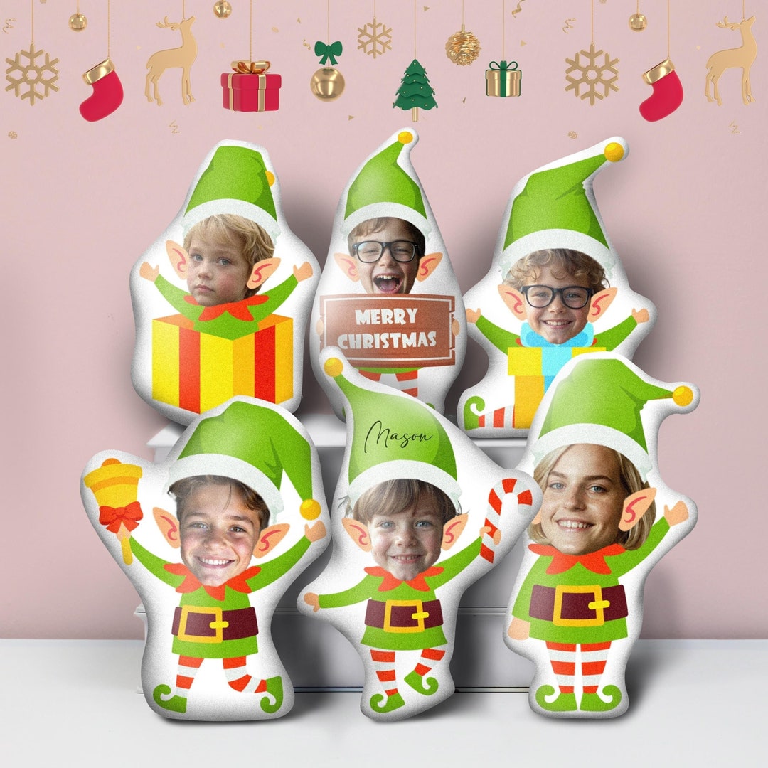Personalized Elf Doll Face Pillow Custom Pillow Character Face Pillow ...