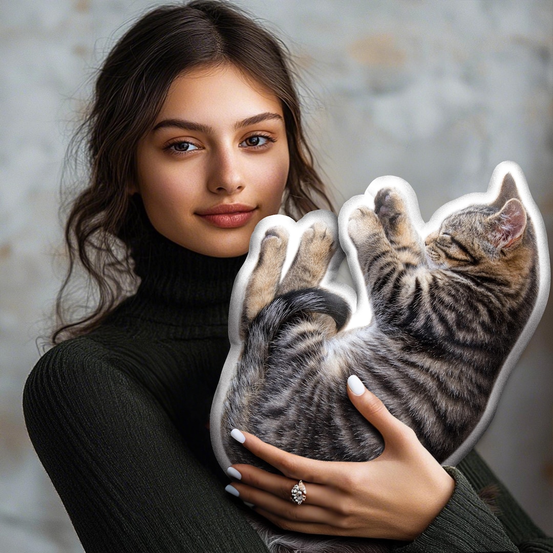 Custom Cat Pillow, Custom Pet Pillow, HD Printing, Pet Pillow, Gift for ...