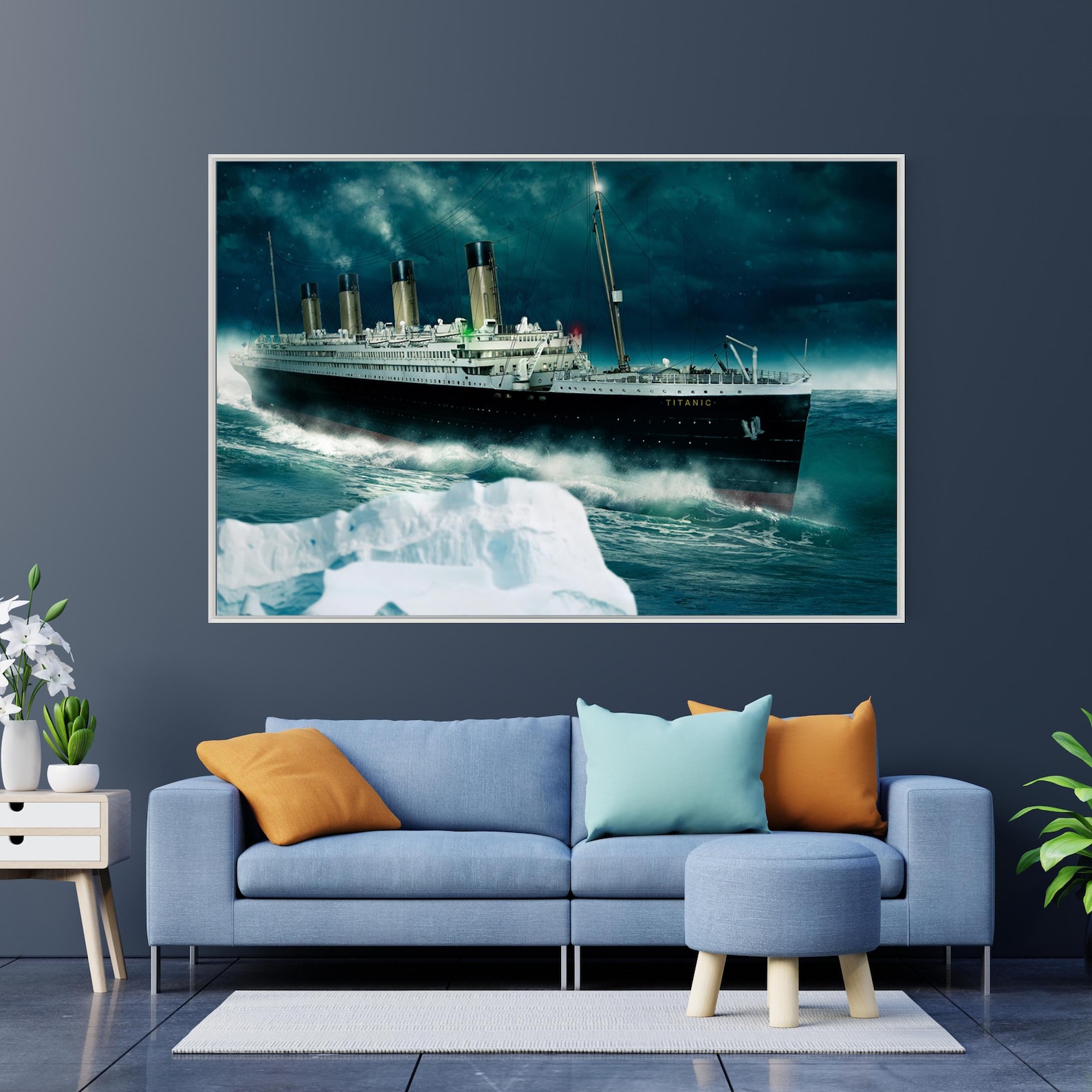 Titanic Canvas Wall Decor, Titanic Poster Wall Art, Titanic Ship Print ...