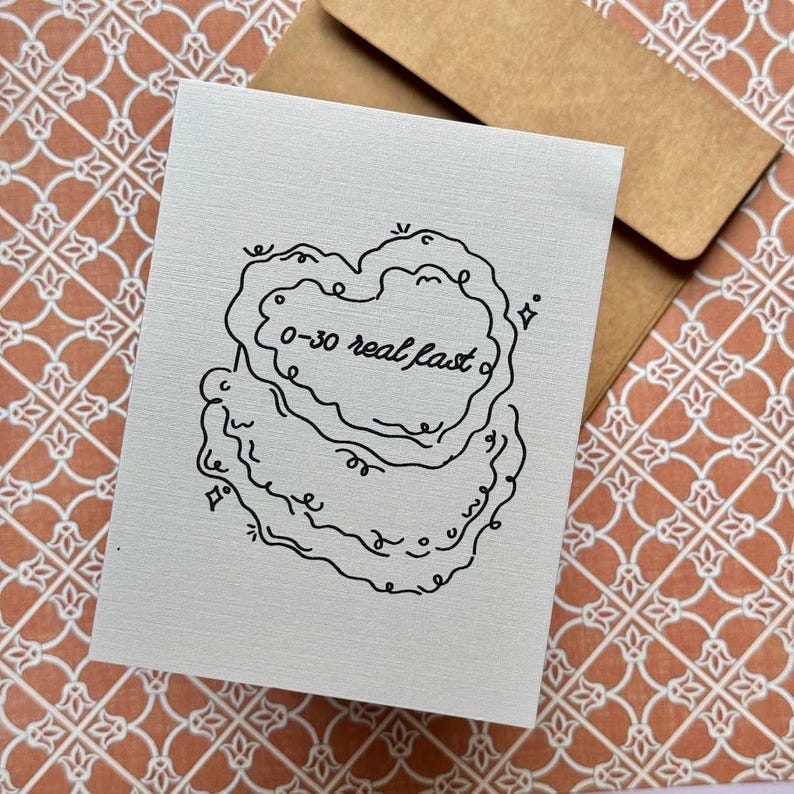 0 - Old Real Fast Birthday Card (customize Me) - Etsy