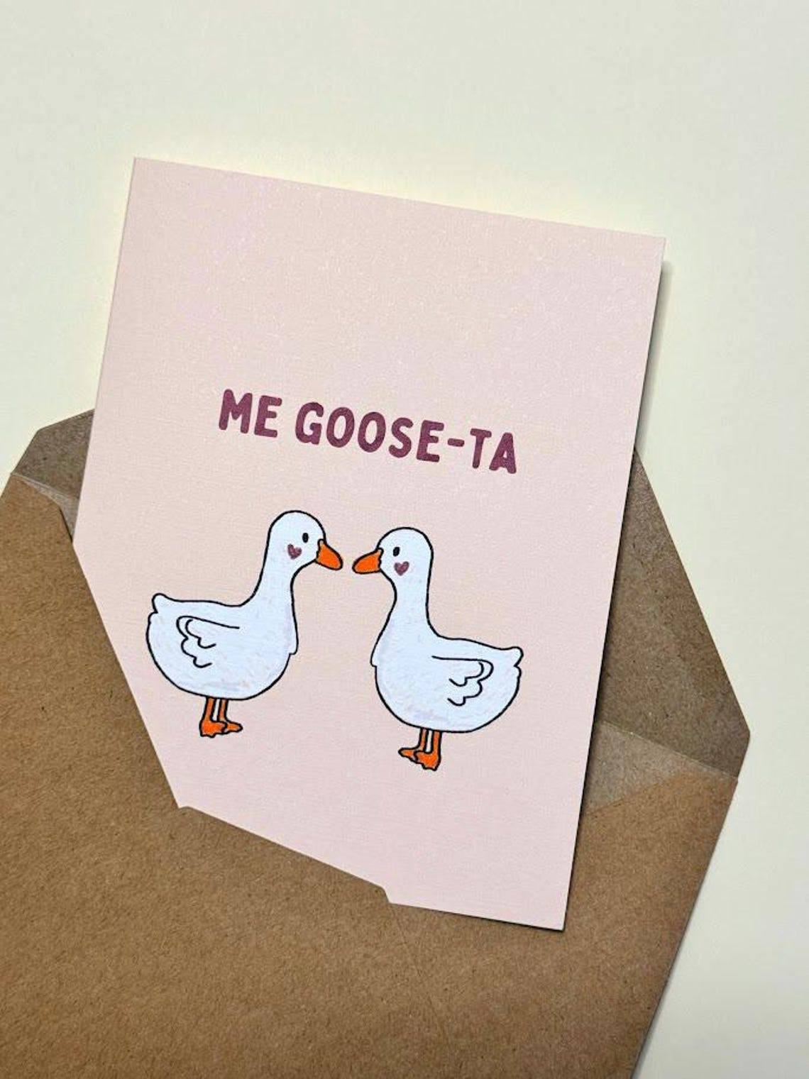 Me Goose-ta Card, Cute Partner Anniversary Card (A2) - Etsy