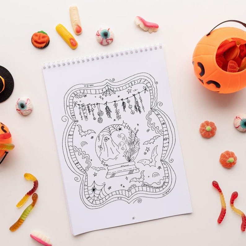 Groovy Ghost Coloring Sheet Downloadable Halloween Coloring Page - Etsy