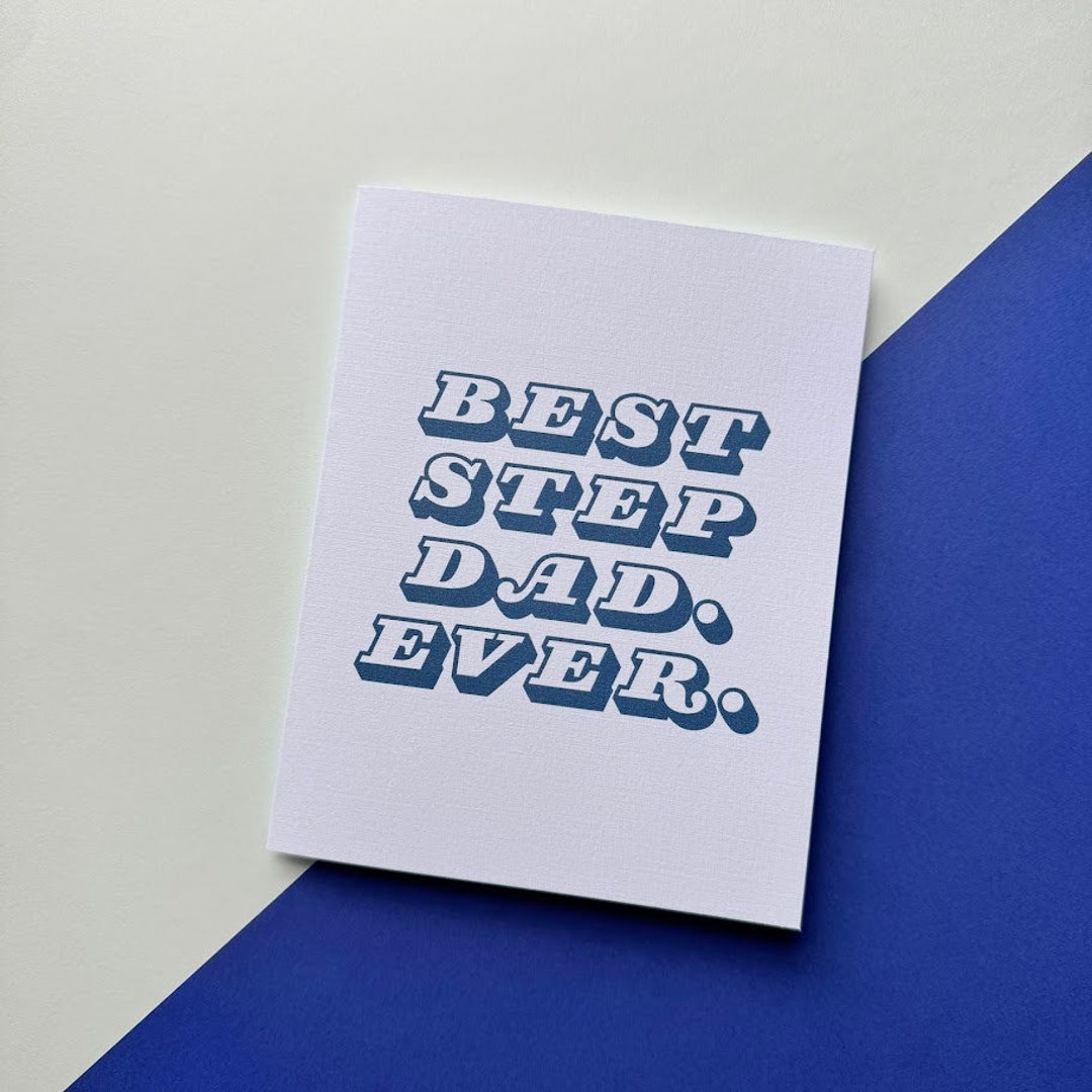 Best Step Dad Card, Father's Day Card, Handmade Card for Step Dad - Etsy