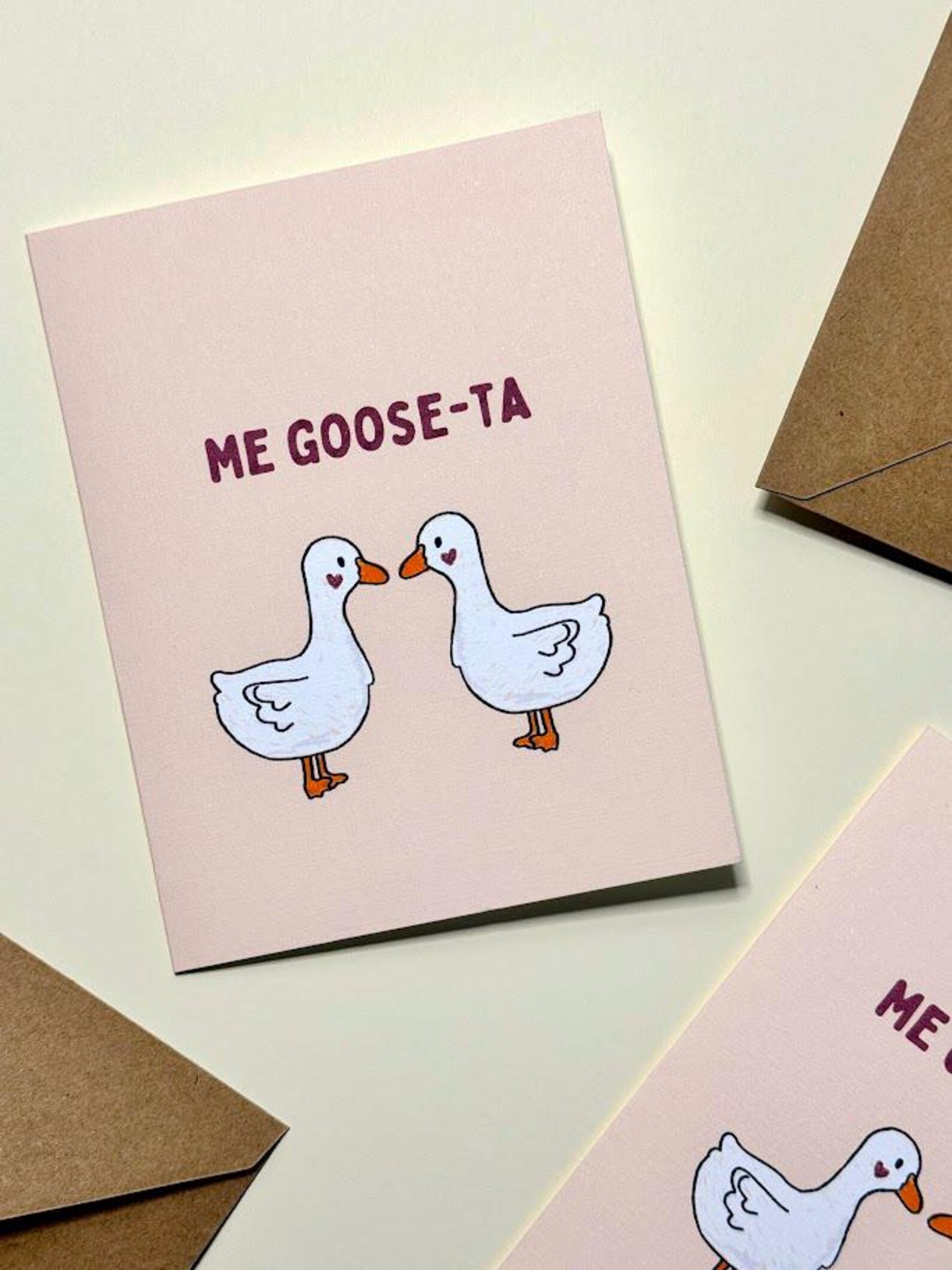 Me Goose-ta Card, Cute Partner Anniversary Card (A2) - Etsy