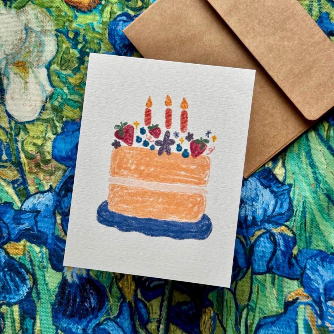 Birthday Cake Card - Etsy