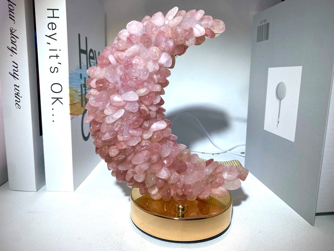 Table Lamp, Desk Lamp, Crystal Moon, Crystal Lamp, Crystal Nightlight ...