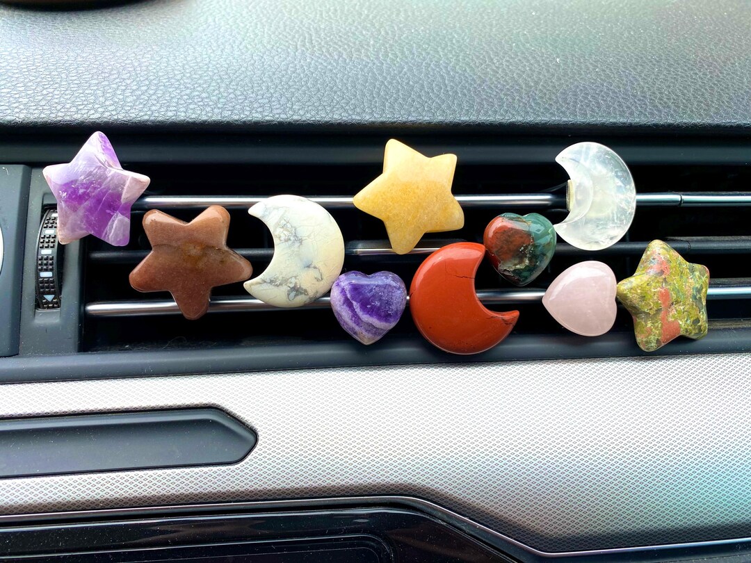 Crystal Car Vent Clips Crystal Moons&stars, Car Outlet Decoration ...