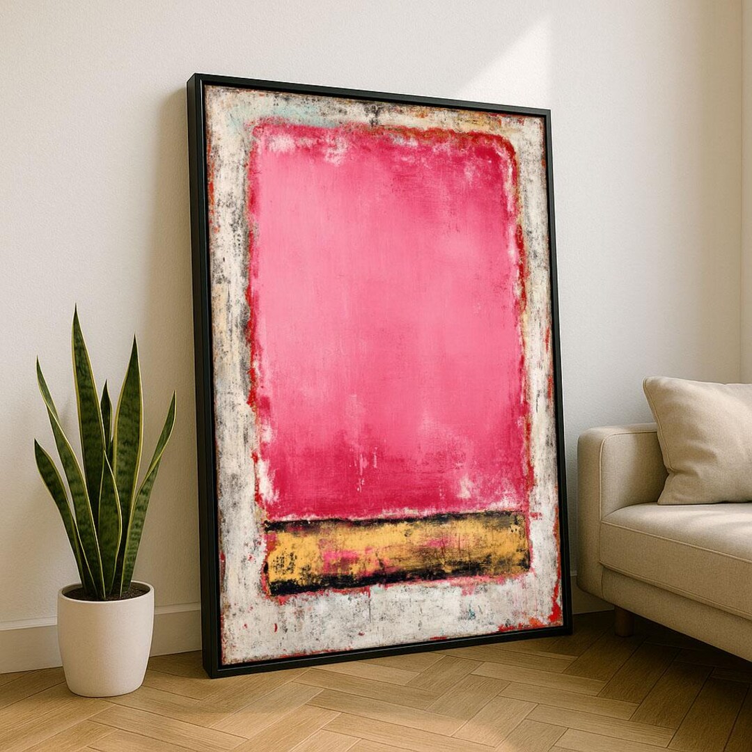 Mark Rothko Inspired Pink & Yellow Color Field Canvas Art - Etsy