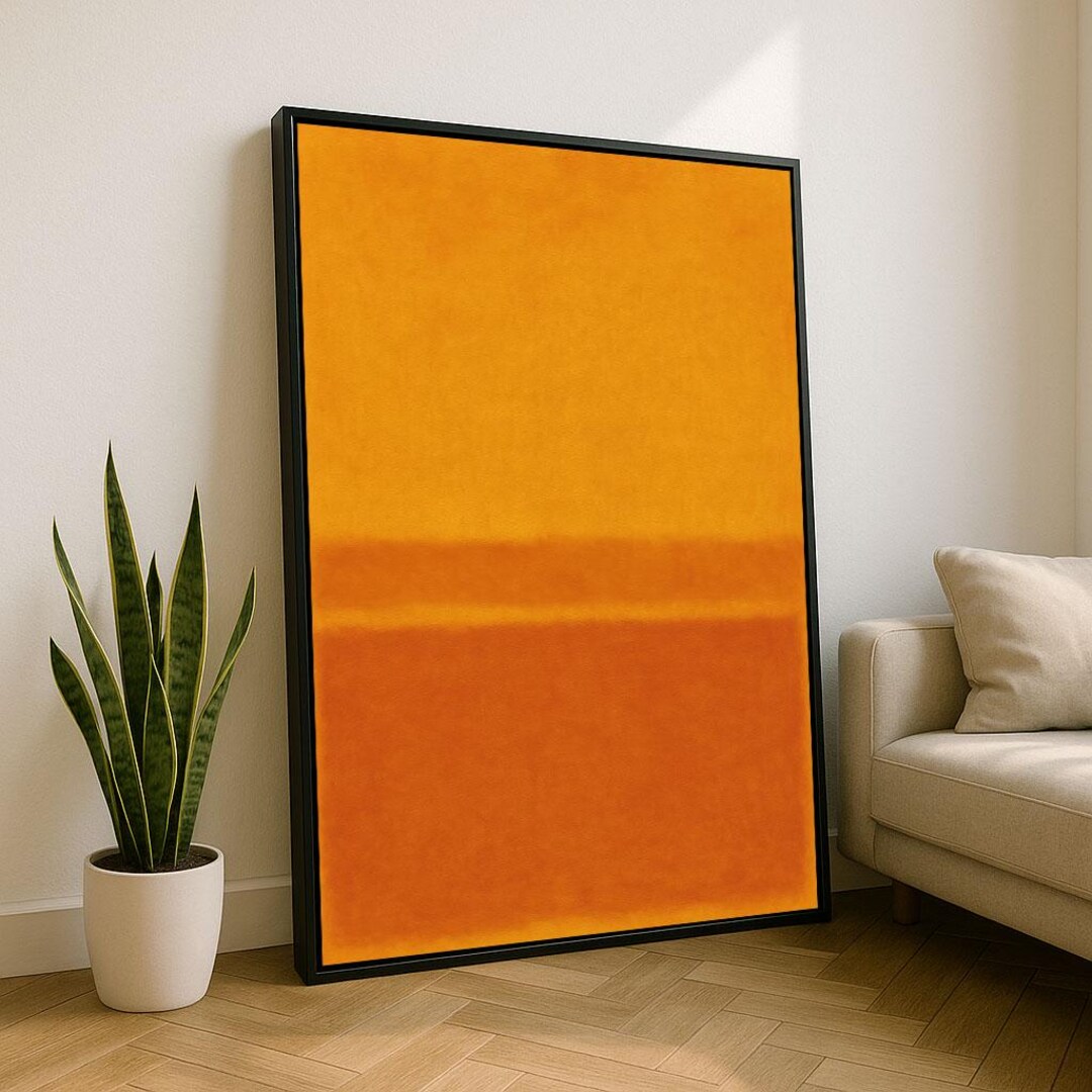 Bold Orange Rothko Style Color Field Canvas Wall Art Print | Modern ...