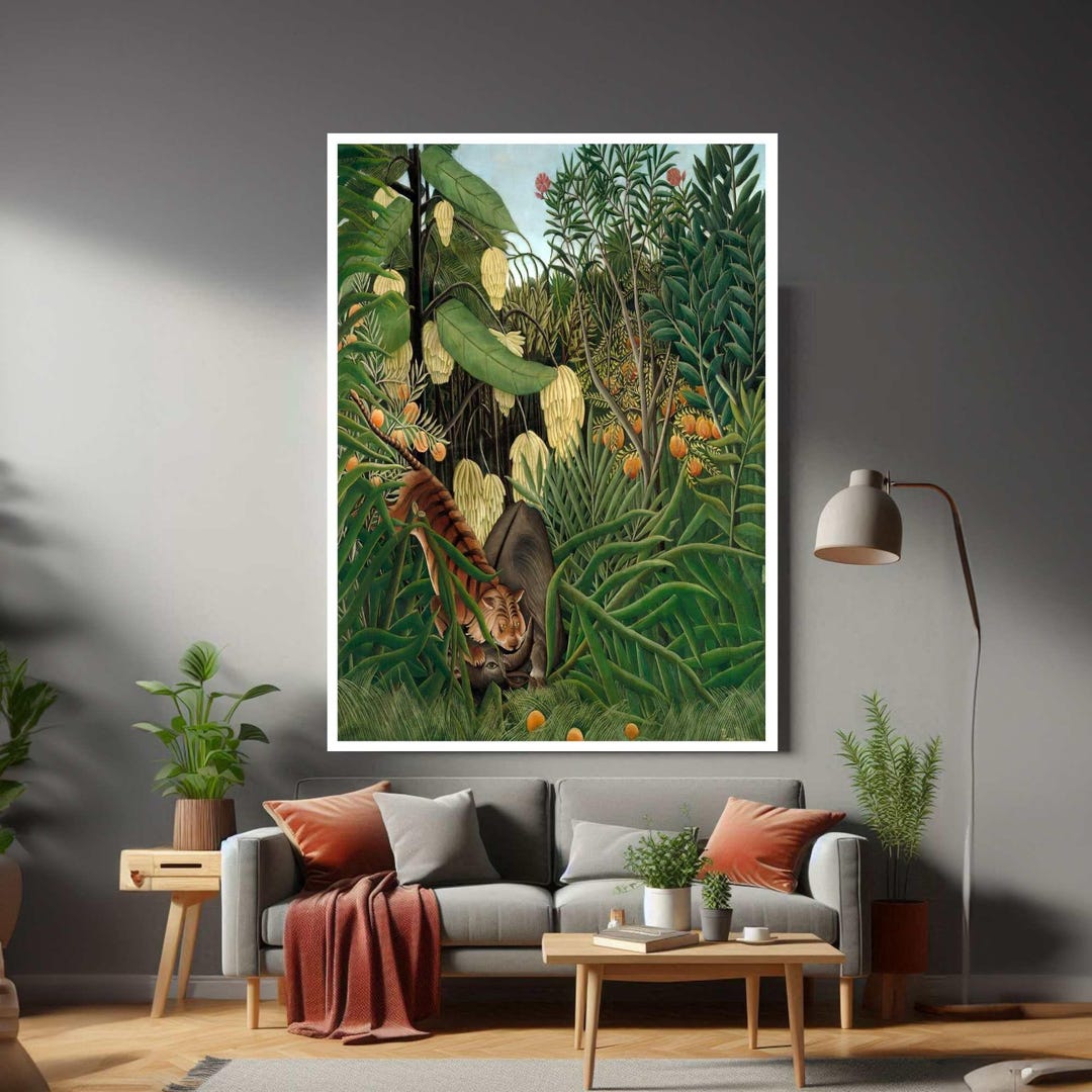 Henri Rousseau the Equatorial Jungle 1909 Print, Henri Rousseau ...
