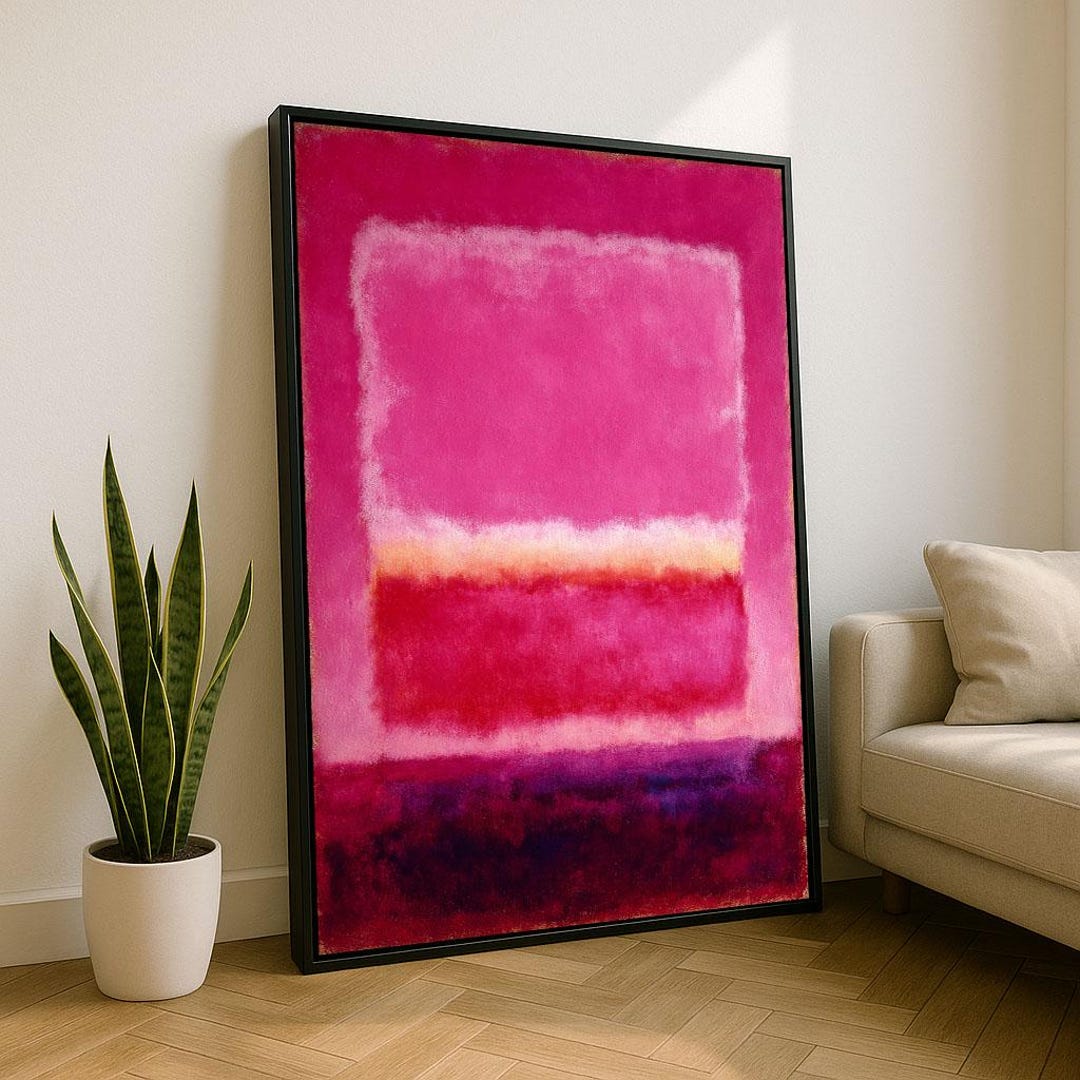 Mark Rothko Inspired Pink and Purple Canvas Bold Color Field Painting ...