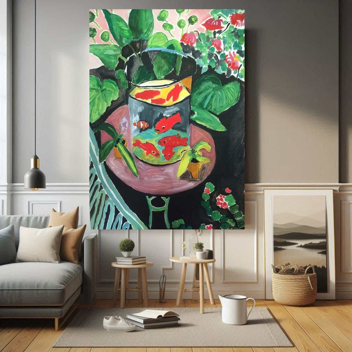 Henri Matisse,goldfish,goldfish in A Fish Tank Framed Modern Canvas ...