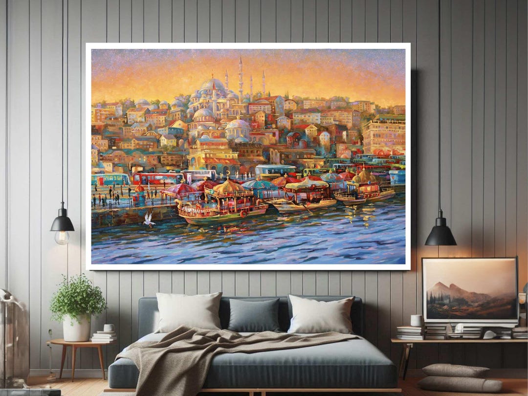Istanbul, Constantinople Framed Modern Canvas Wall Art Print Ready to ...