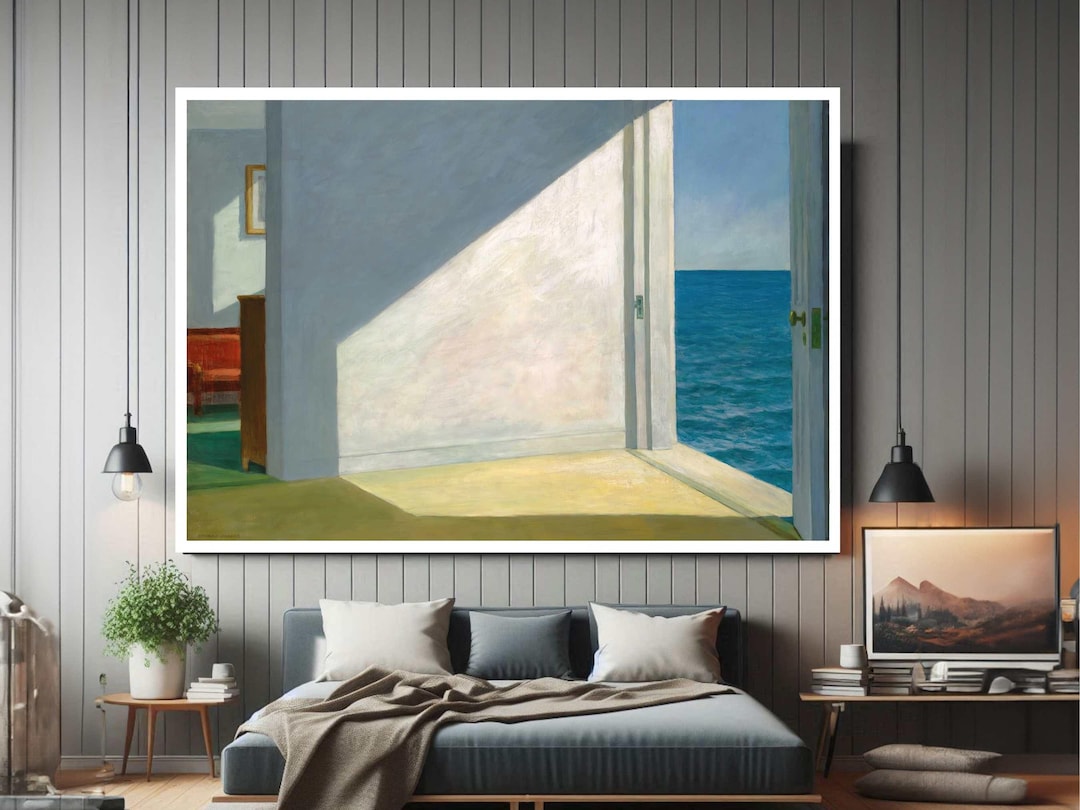 Edward Hopper Rooms by the Sea (1951) Framed Modern Canvas Wall Art ...