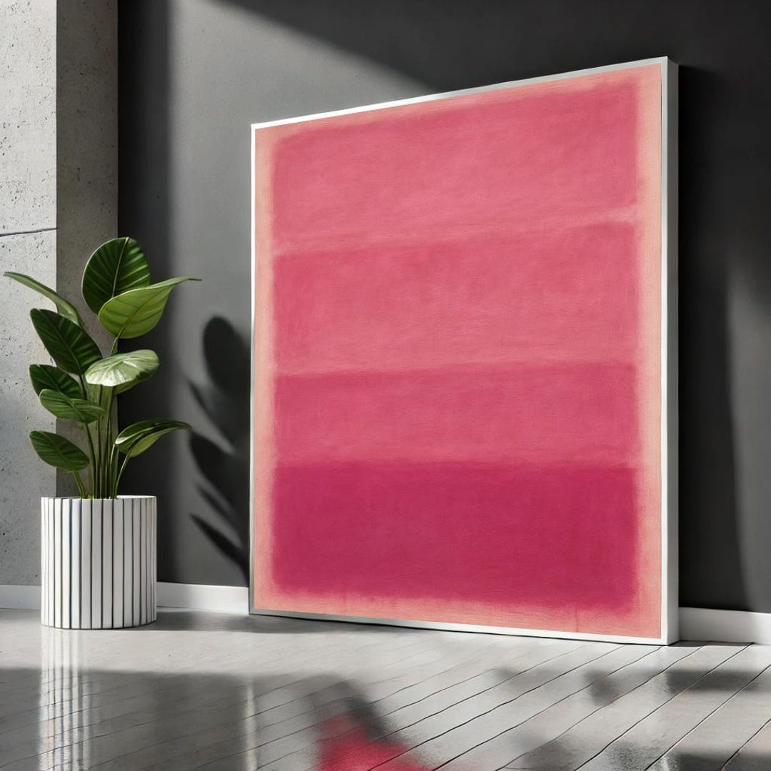 Mark Rothko Pink Abstract, Minimalist Color Field Canvas Wall Art Print ...