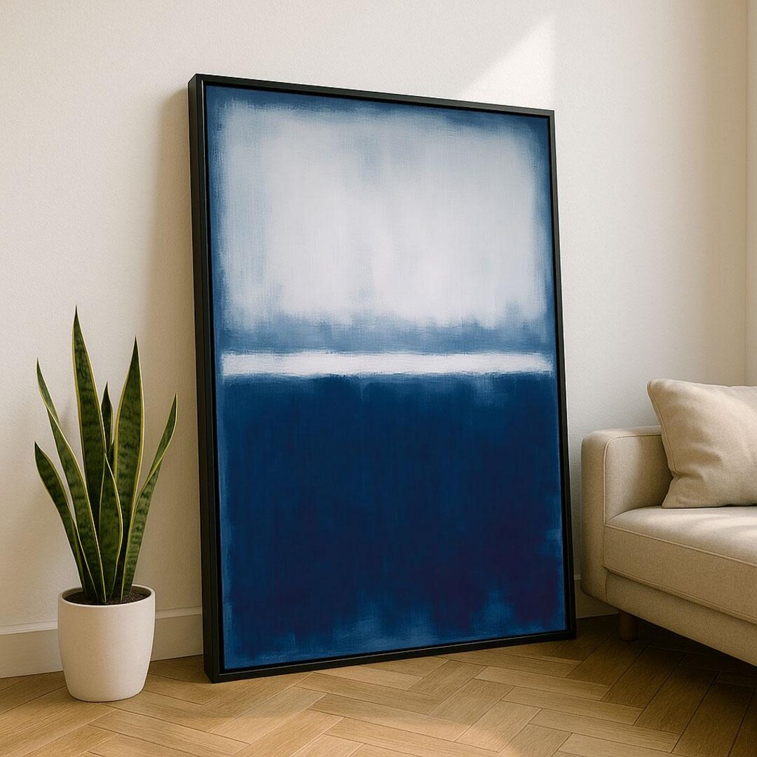 Mark Rothko Deep Blue Canvas Wall Art Print Elegant Entryway Decor ...