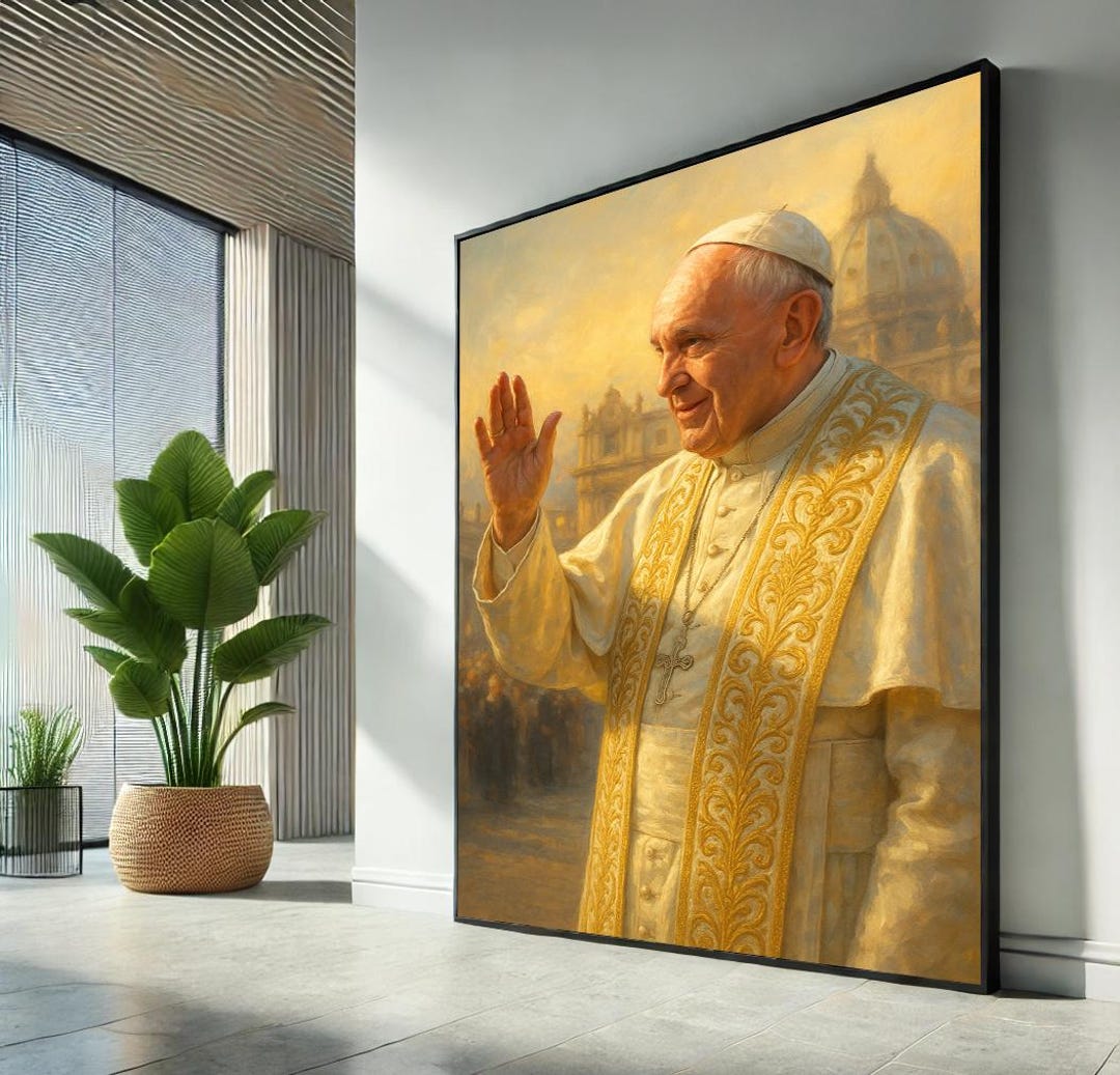 Pope Francis Vatican Blessing Canvas, Classic Religious Art, Canvas ...