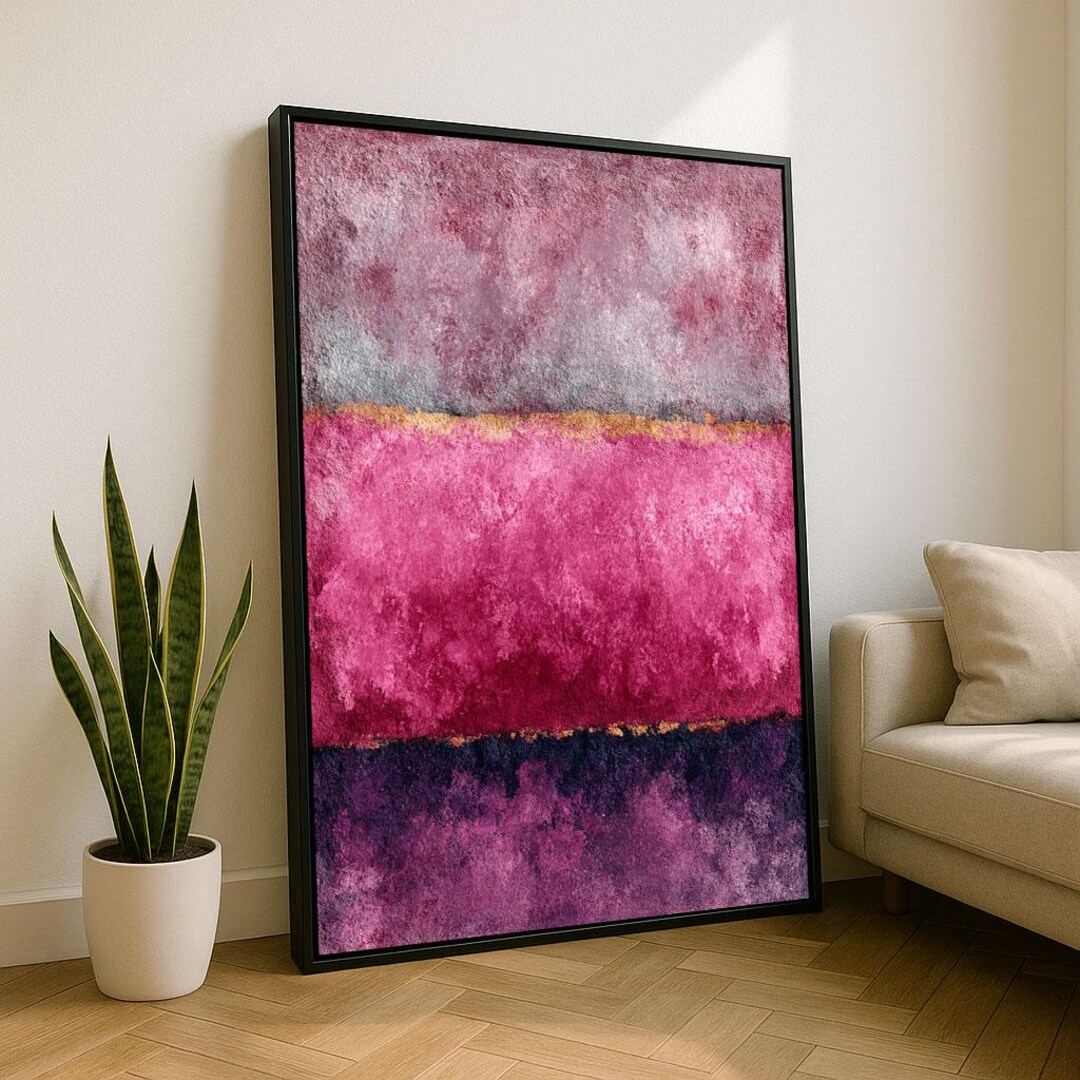 Mark Rothko Pink Magenta Canvas Wall Art Print Modern Living Room Decor ...